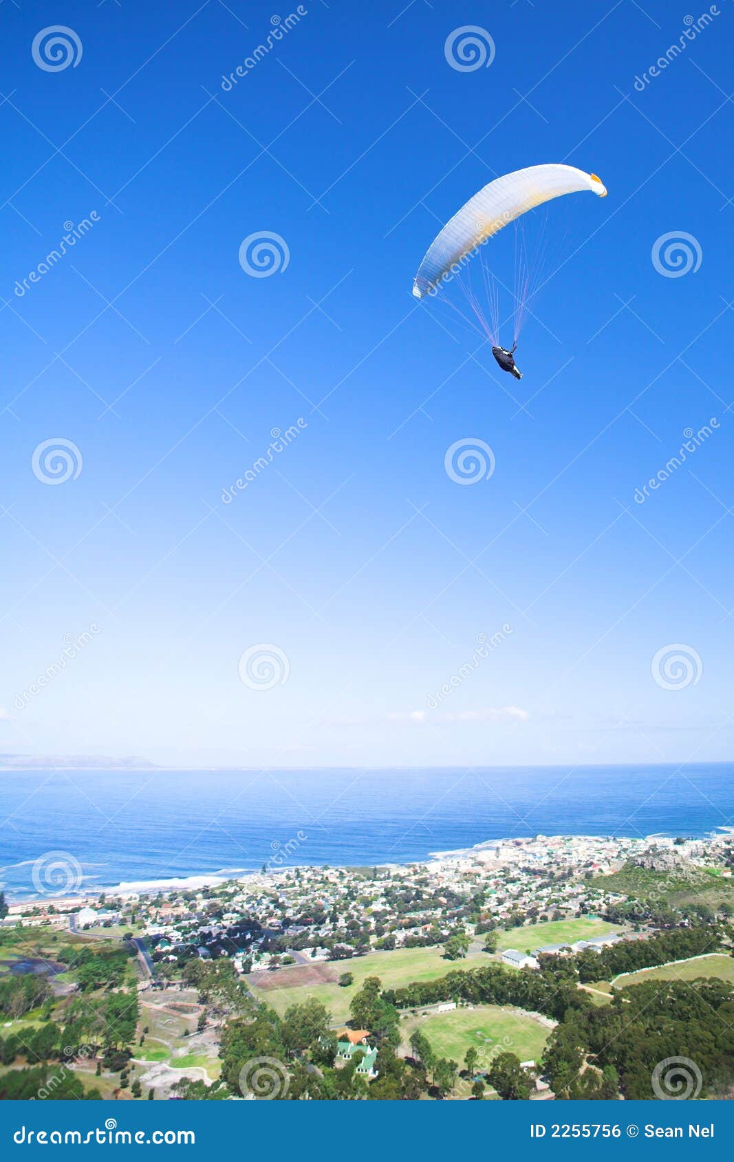 Paraglider Ridge Soaring Next Stock Photo - Image of paraglider, flying ...