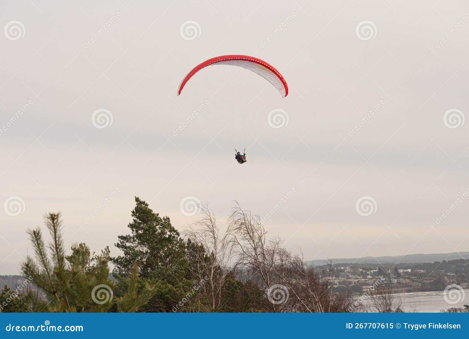 Paraglider Setting Off from a Cliff.. Stock Image - Image of sport ...
