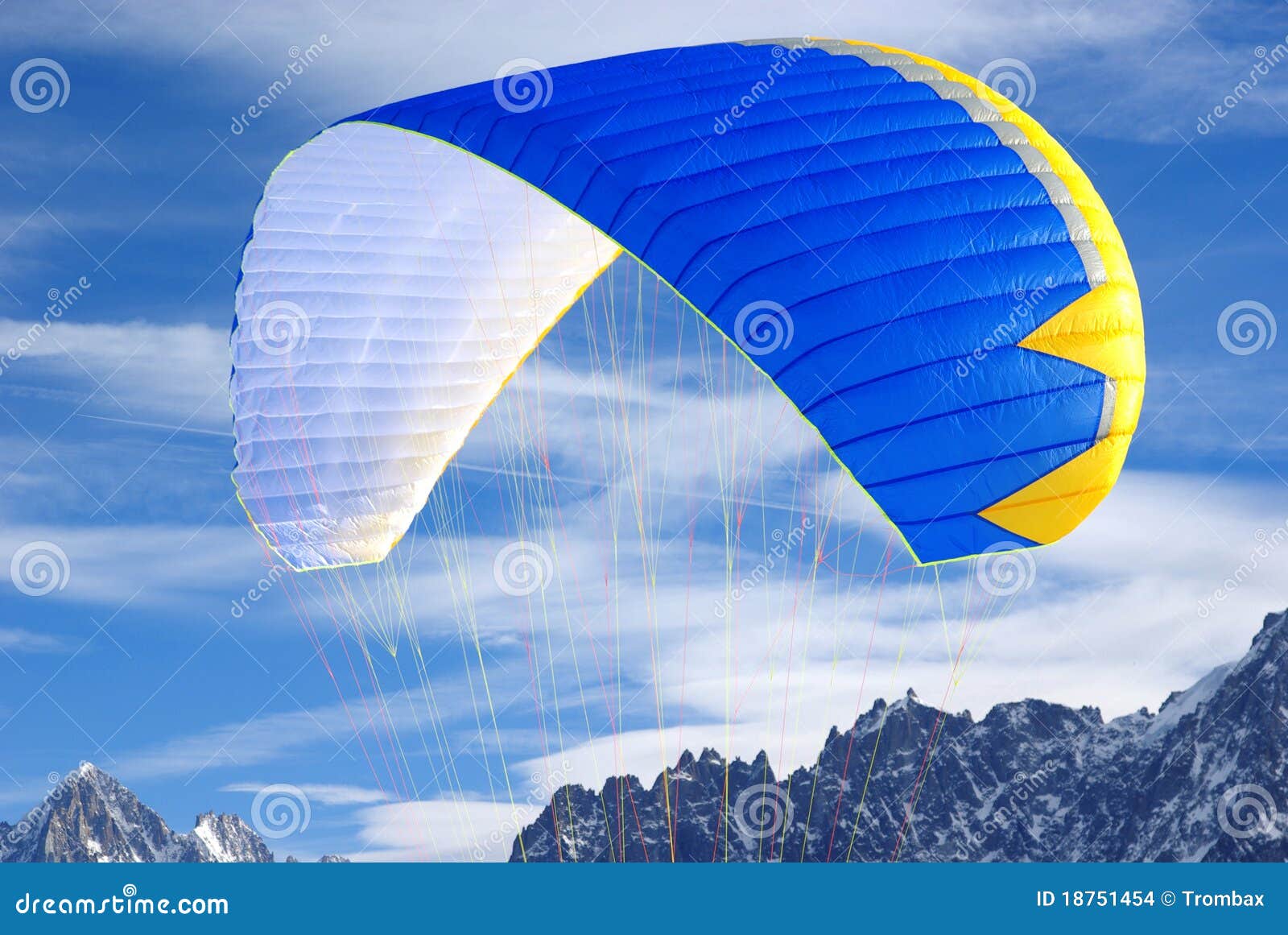 Paraglider wing detail stock photo. Image of glide, leisure - 18751454