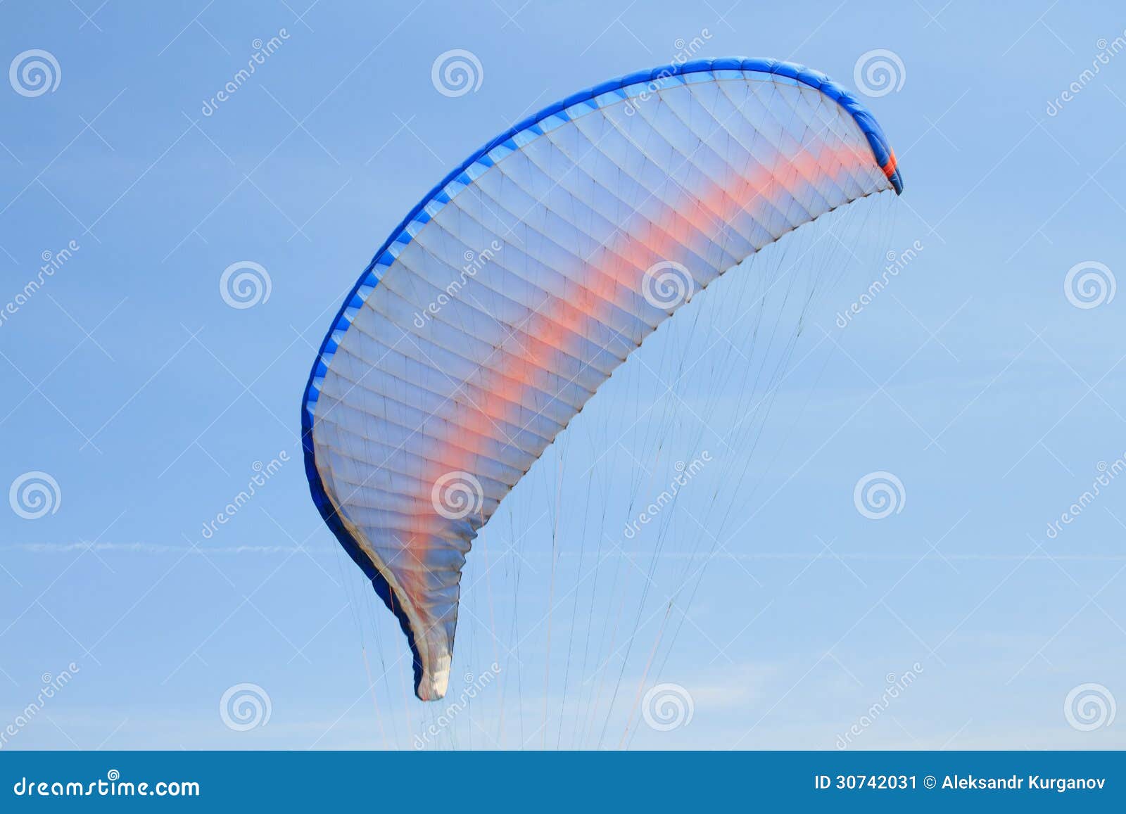 Paraglider Wing Over Blue Sky Stock Image - Image of paragliding, life ...