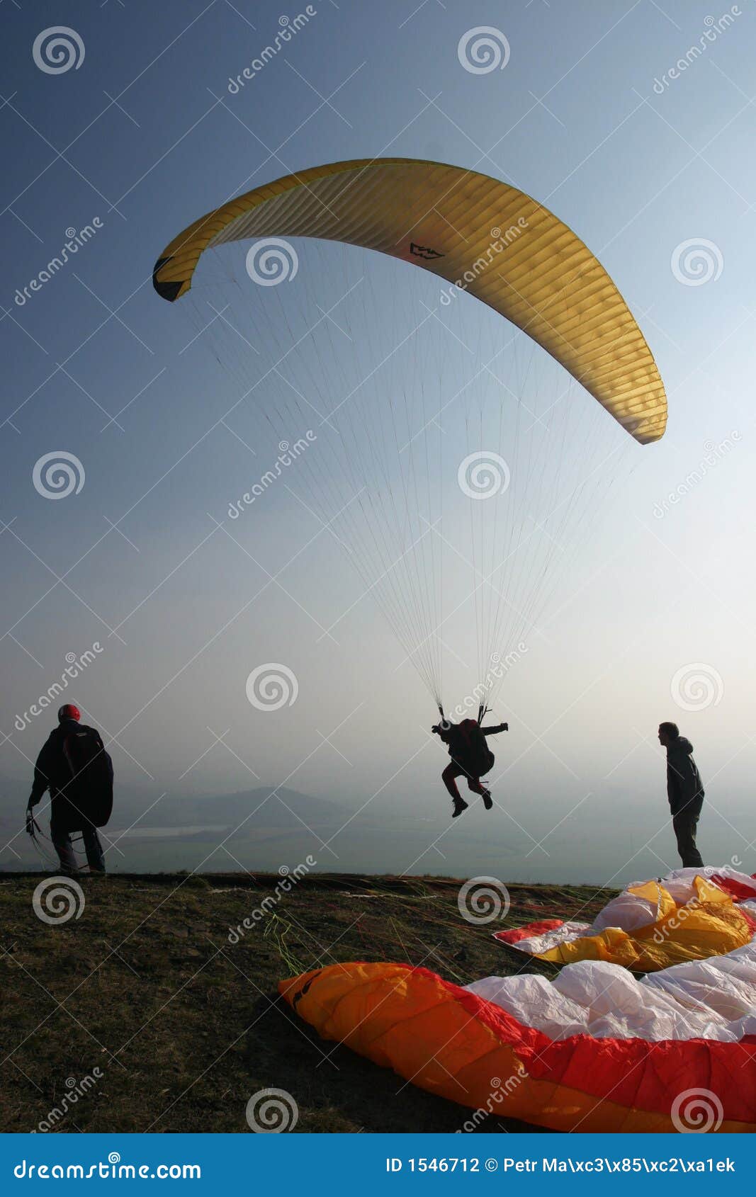Paragliding stock photo. Image of active, aviation, blue - 1546712