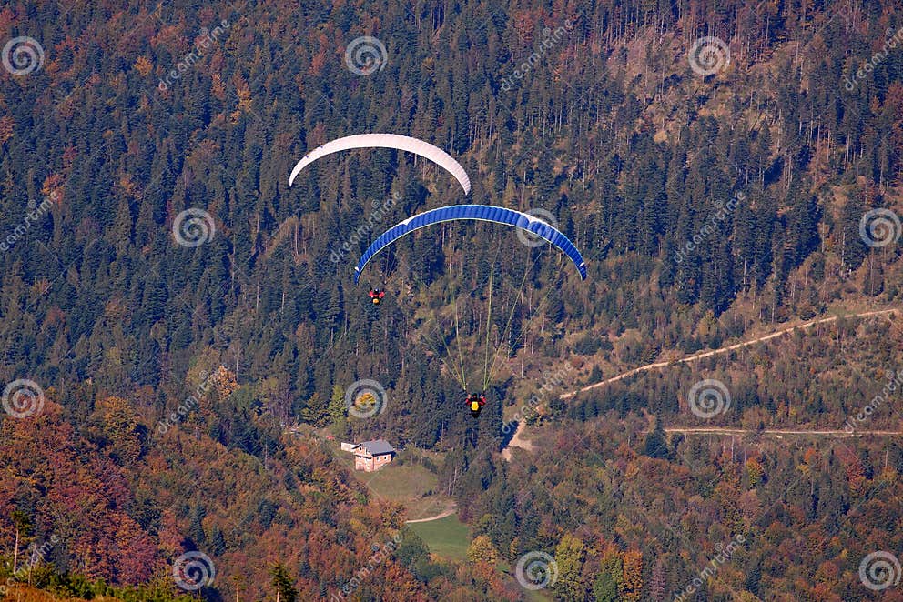 Paragliding stock image. Image of beautiful, autumn, blue - 16911785