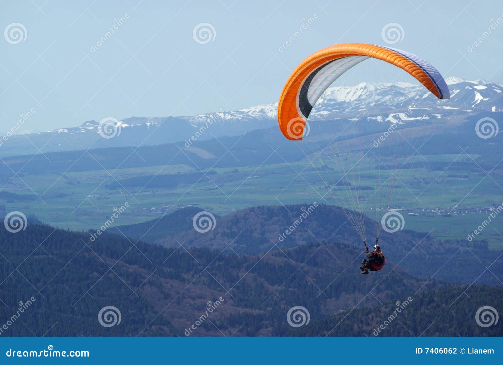 Paragliding stock photo. Image of aerobatics, cloud, paragliding - 7406062
