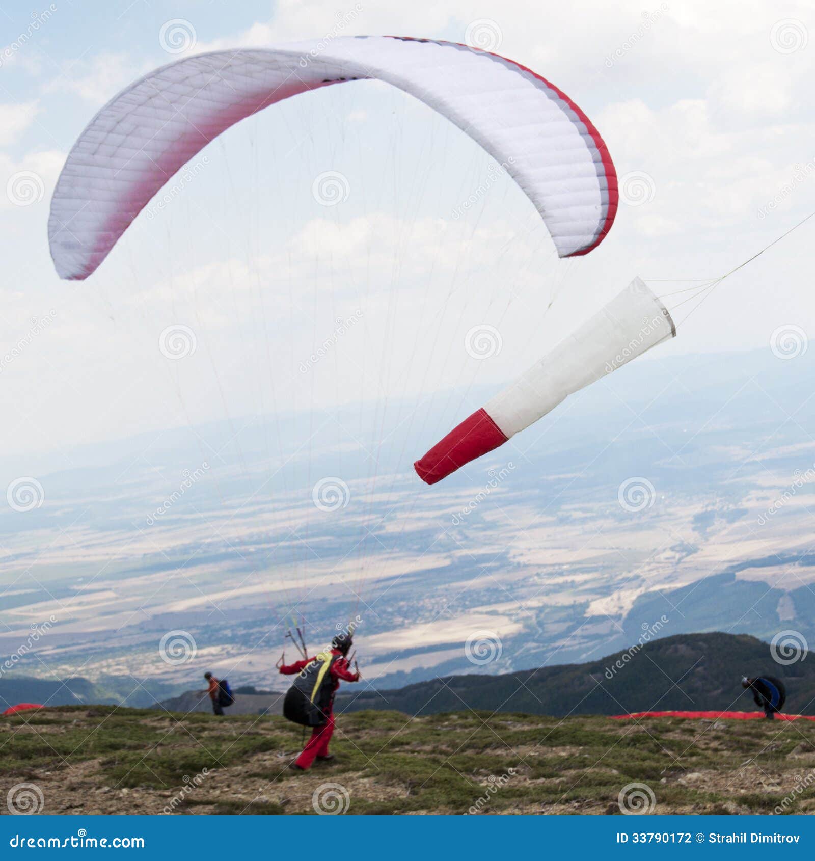 Paragliding stock photo. Image of person, excitement - 33790172