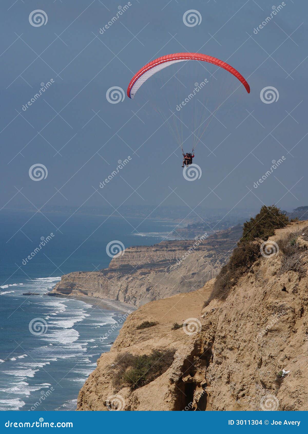 Paragliding close to cliff stock photo. Image of torrey - 3011304