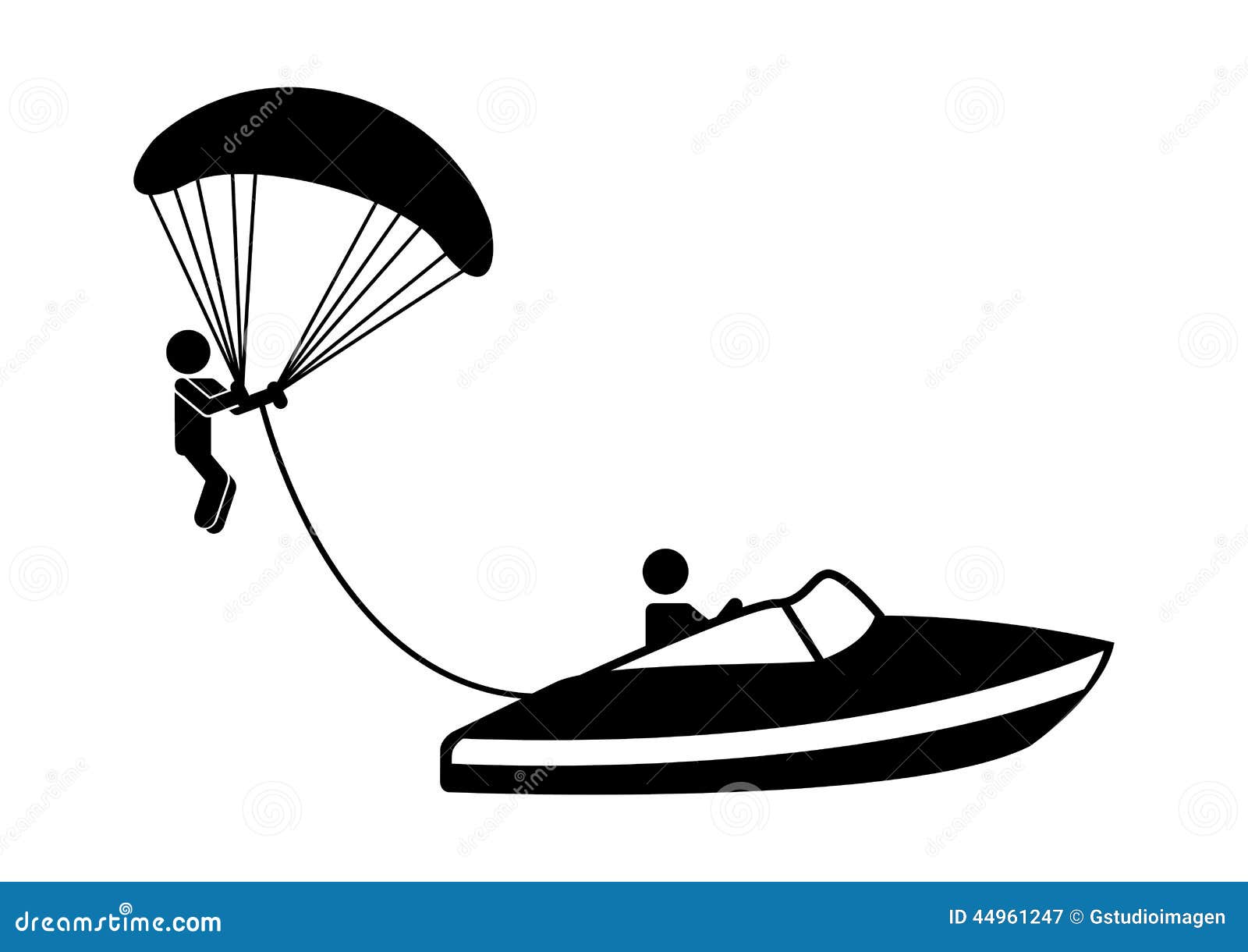 Paragliding design stock illustration. Illustration of hobby - 44961247