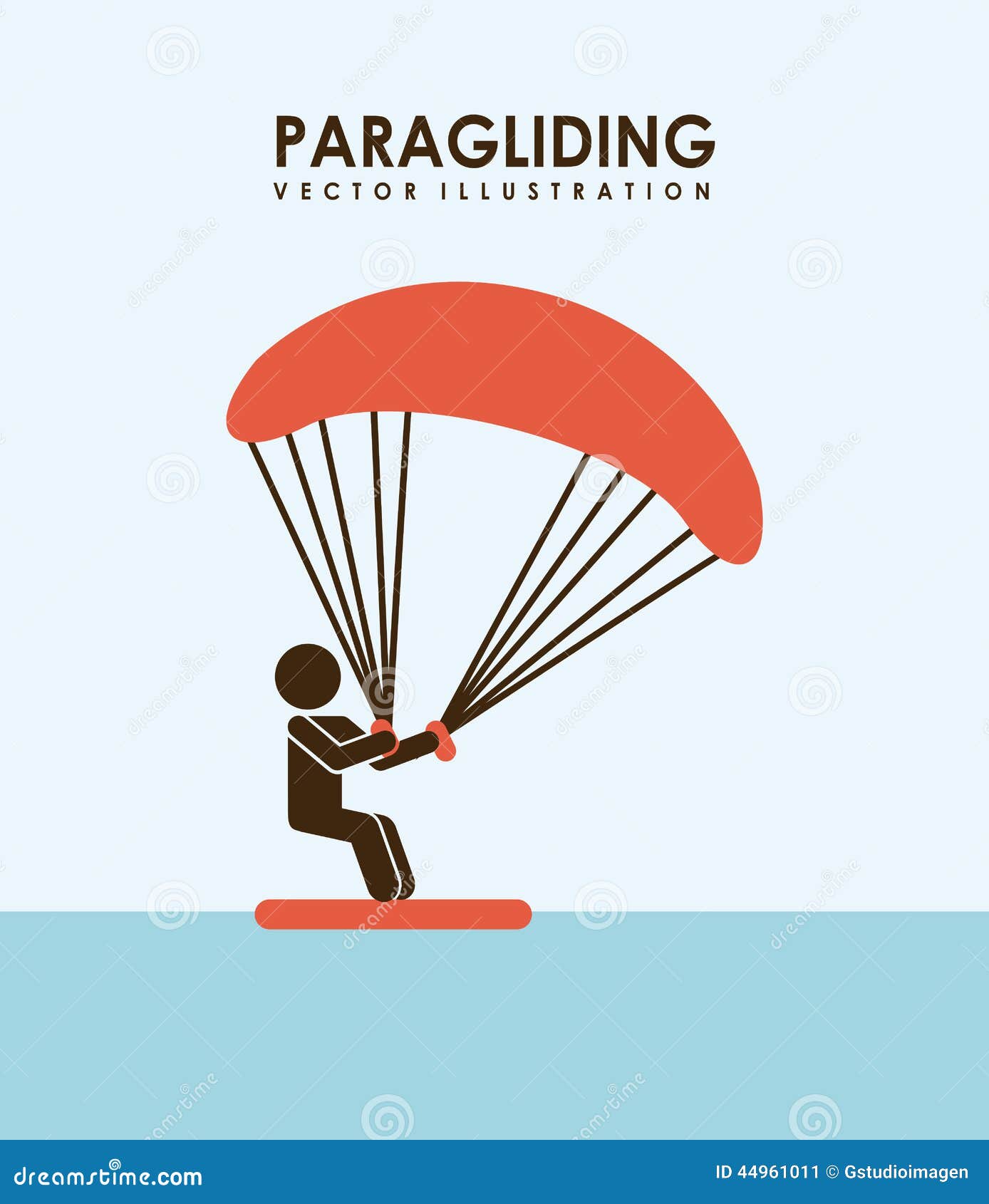 Paragliding design stock vector. Illustration of leisure - 44961011