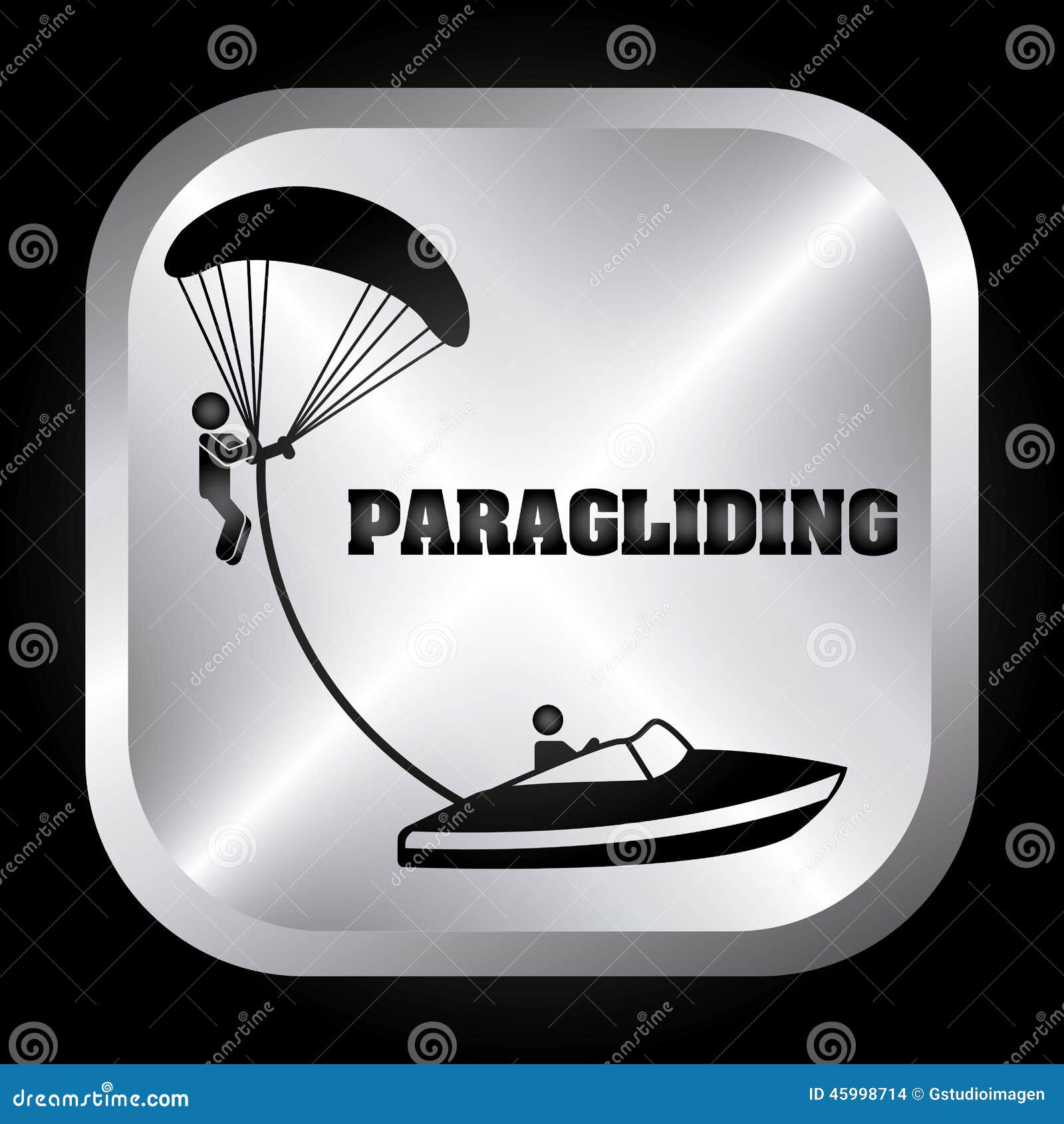 Paragliding design stock vector. Illustration of freedom - 45998714