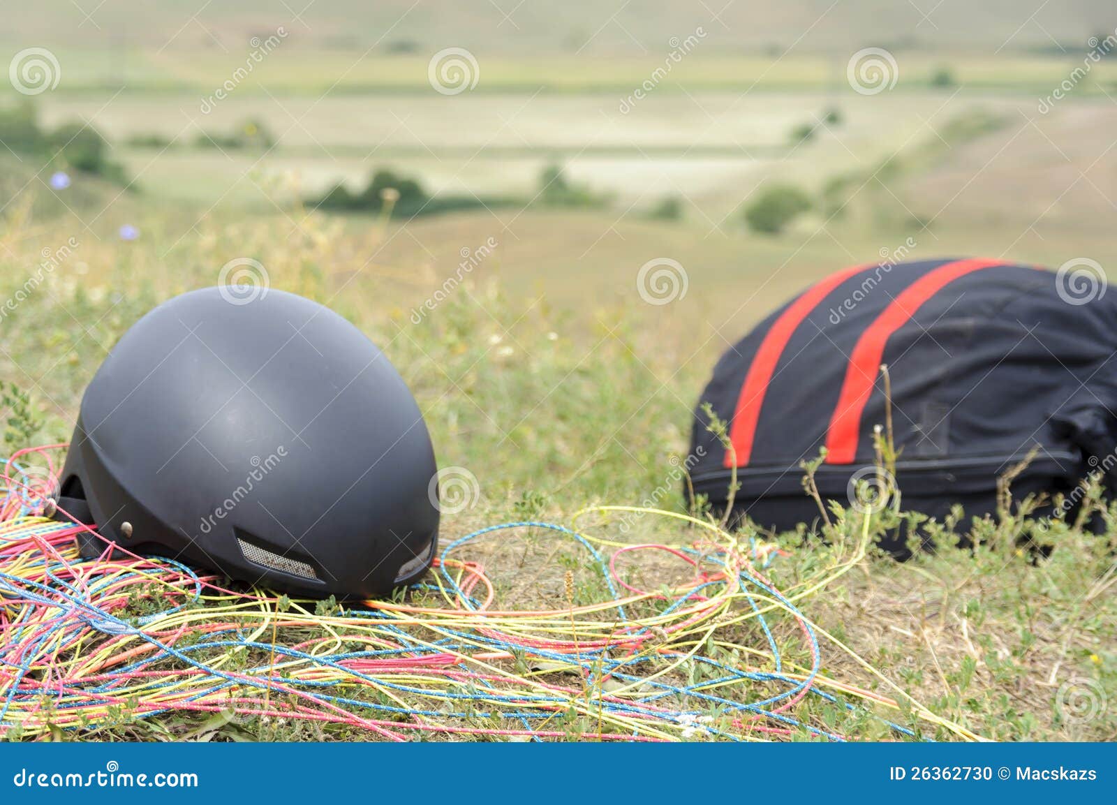 Paragliding gear stock photo. Image of fedemes, ropes - 26362730