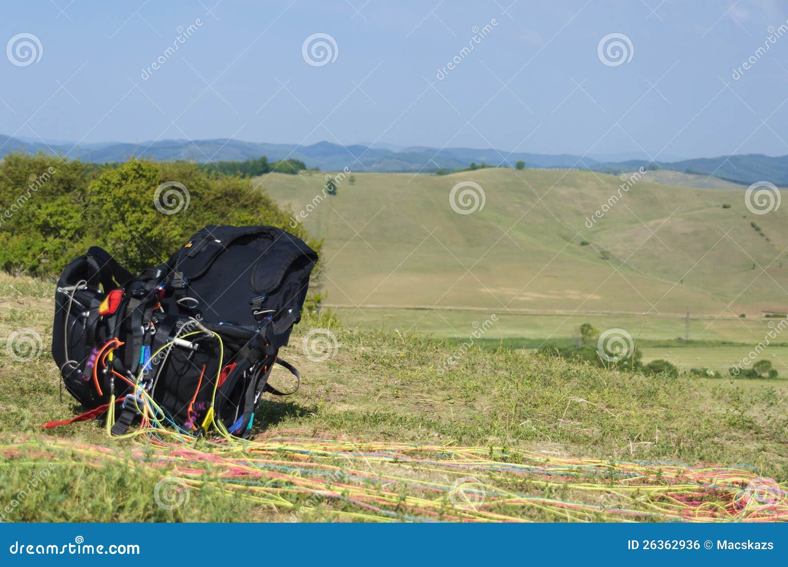 Paragliding gear stock photo. Image of gear, fedemes - 26362936