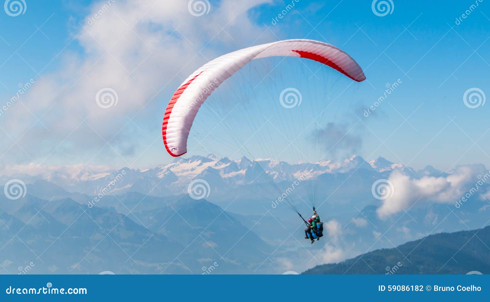 Paragliding II stock photo. Image of switzerland, snow - 59086182
