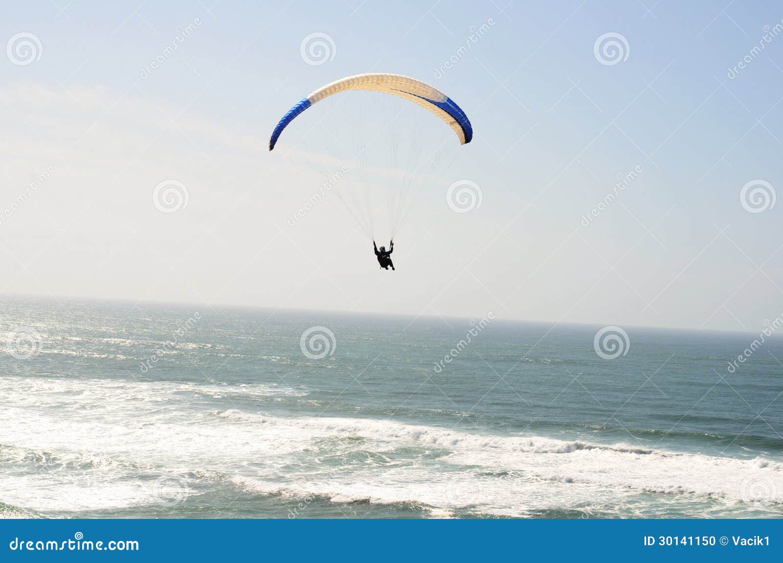 Paragliding Over the Atlantic Ocean Stock Photo - Image of landscape ...
