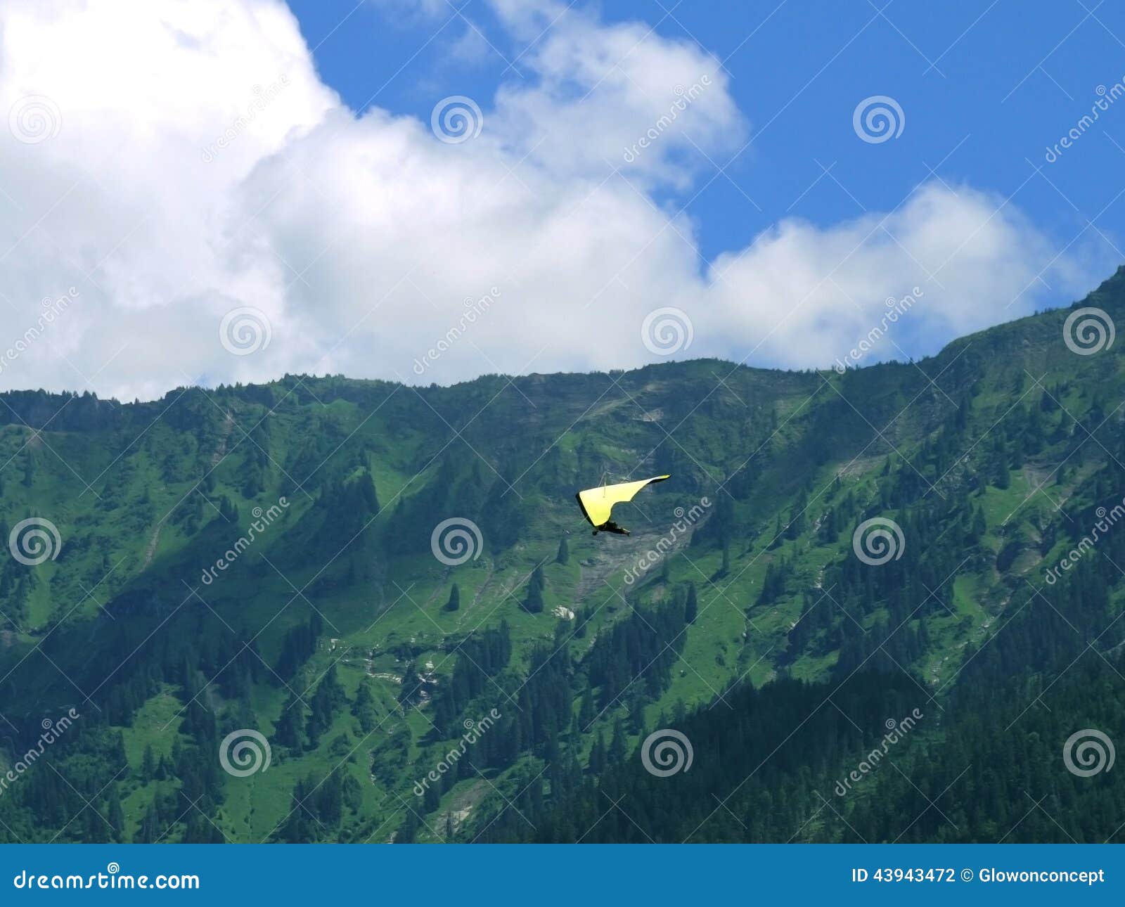 Paragliding, Parachute Over the Mountain Stock Photo - Image of sport ...
