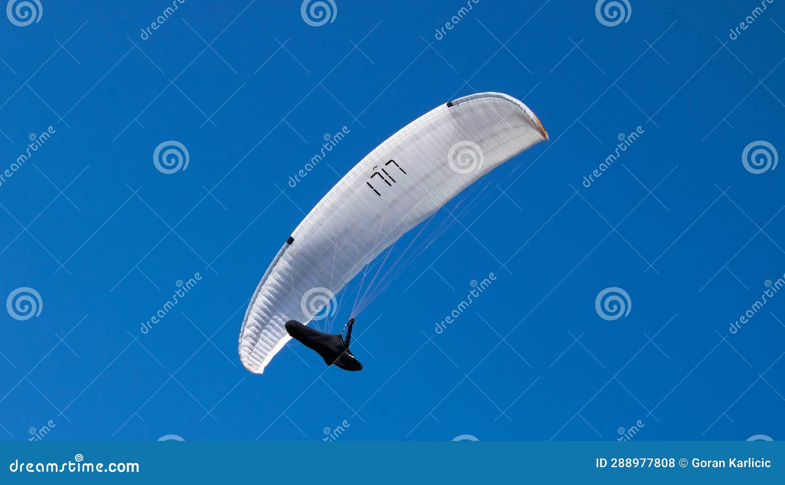 Paragliding Pilot in the Air Stock Photo - Image of flight, sports ...