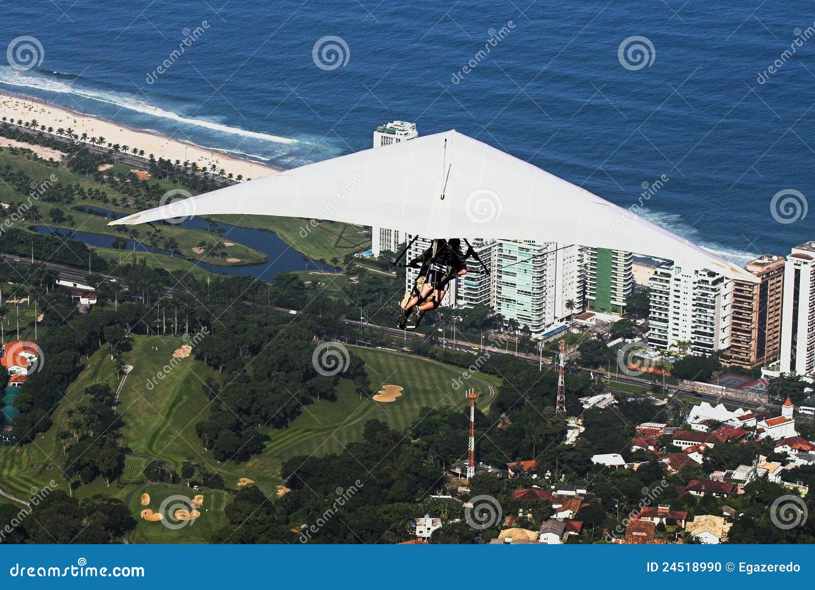 Paragliding in Rio De Janeiro Stock Photo - Image of copacabana ...