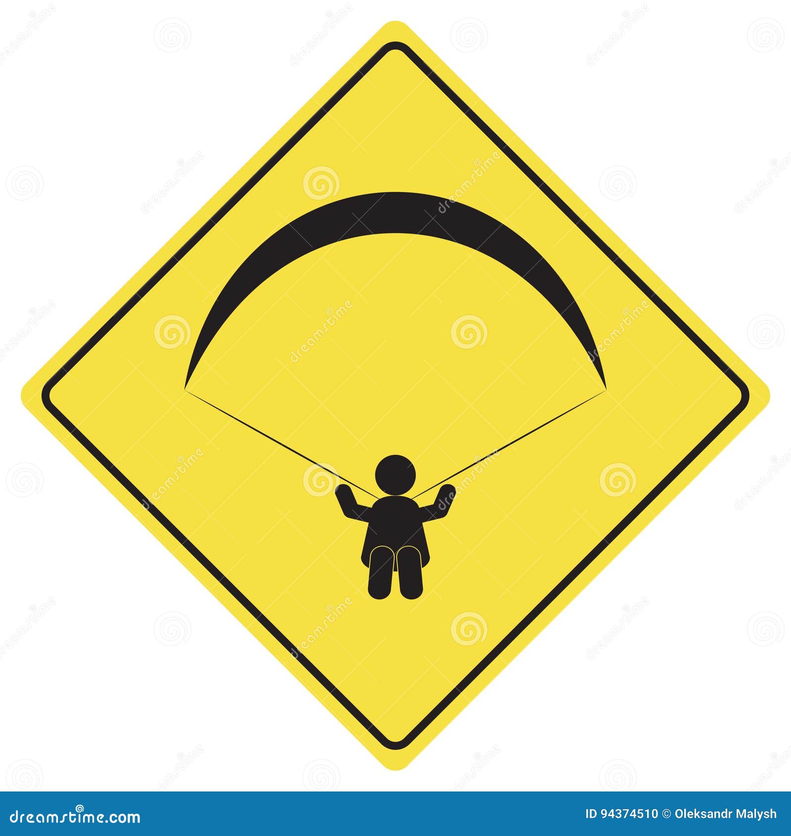 Paragliding sign, symbol stock vector. Illustration of communication ...