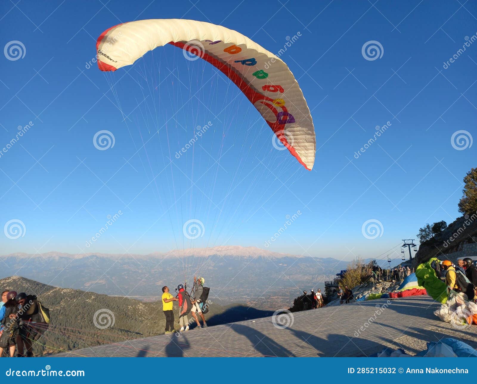 Paragliding Site on Mount Babadag in Turkey. Editorial Photography ...