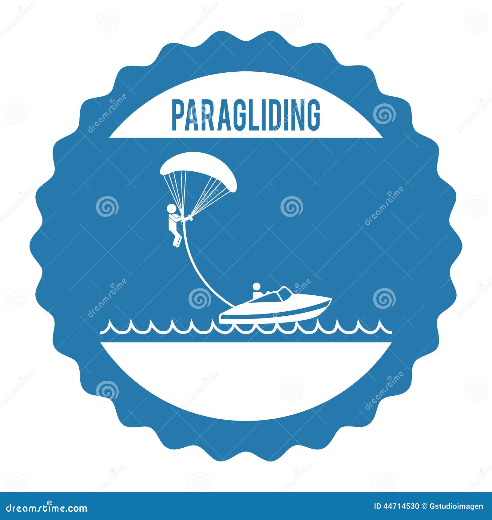 Paragliding stock vector. Illustration of paraglide, glider - 44714530