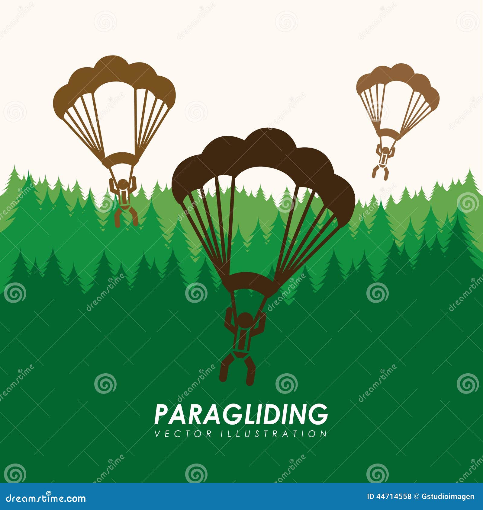 Paragliding stock vector. Illustration of paragliding - 44714558
