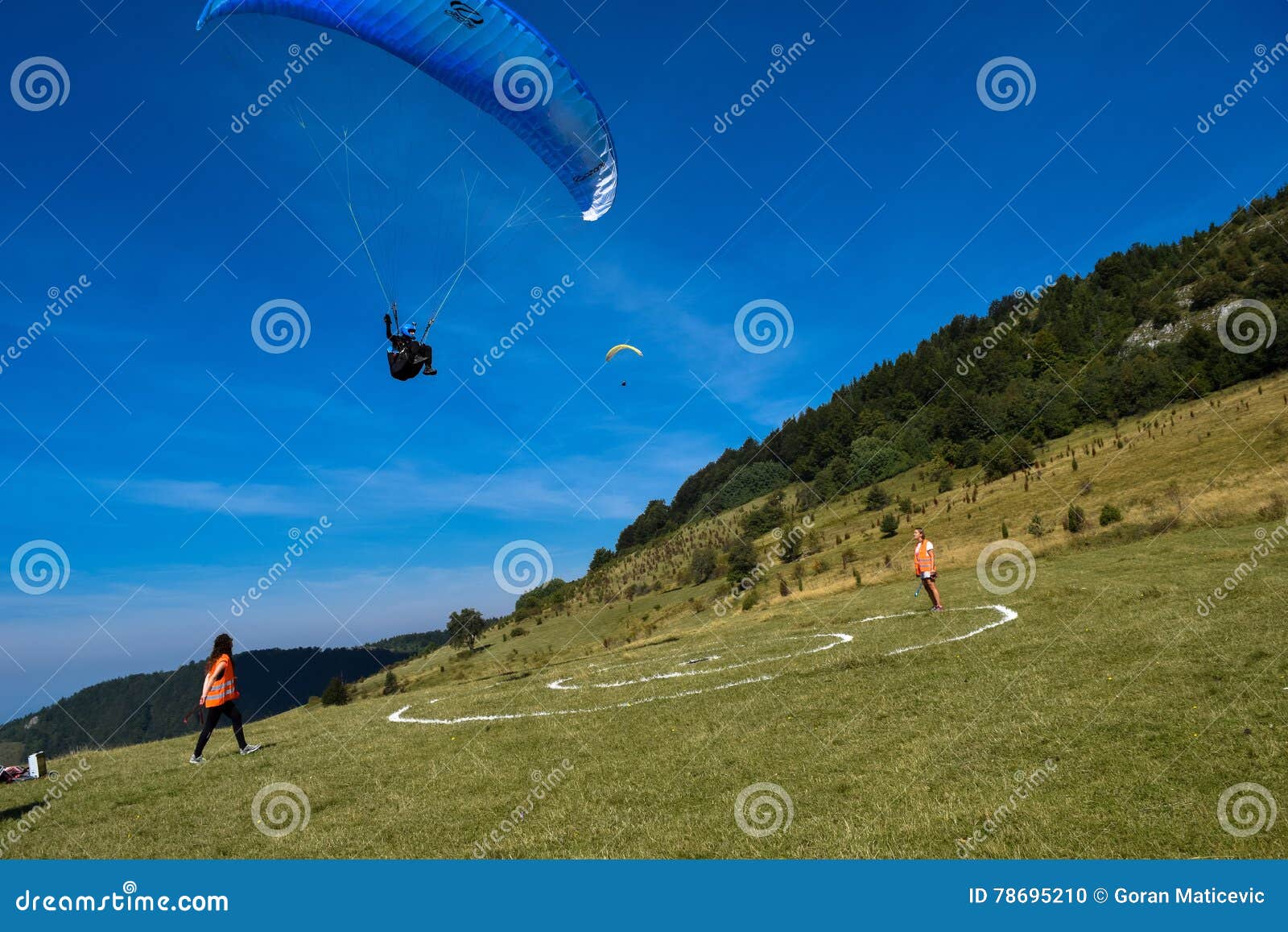 Paragliding Sport with Nice Landscapes Editorial Image - Image of ...