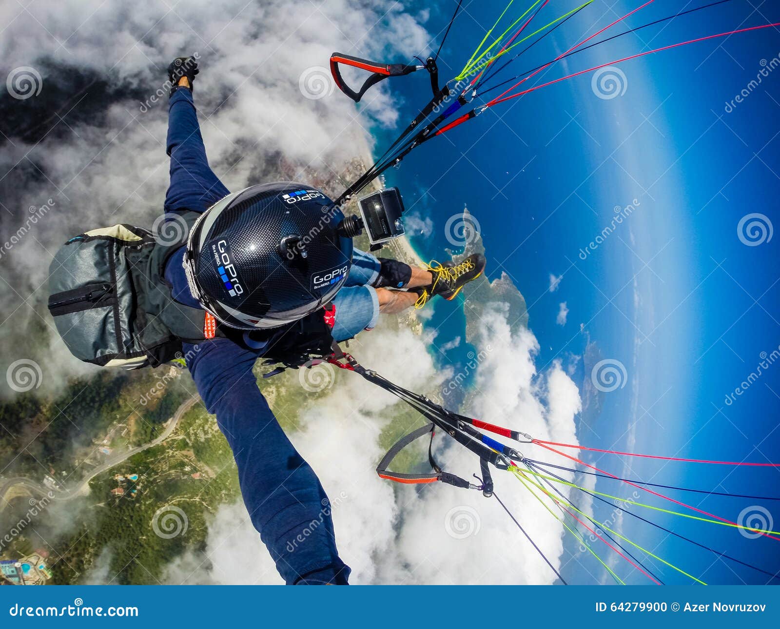 Paragliding. Turkey, Oludeniz Editorial Image - Image of paraglide ...