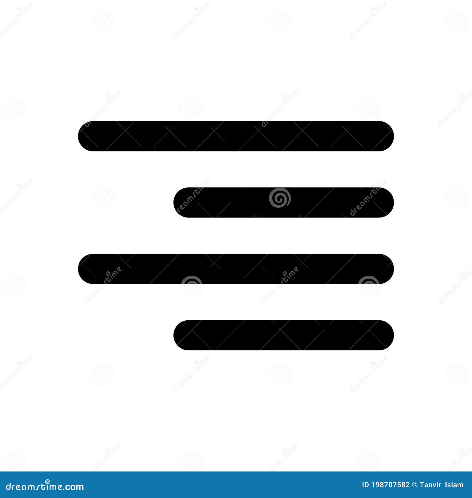 Paragraph Align Right Icon Vector Stock Vector - Illustration of text ...