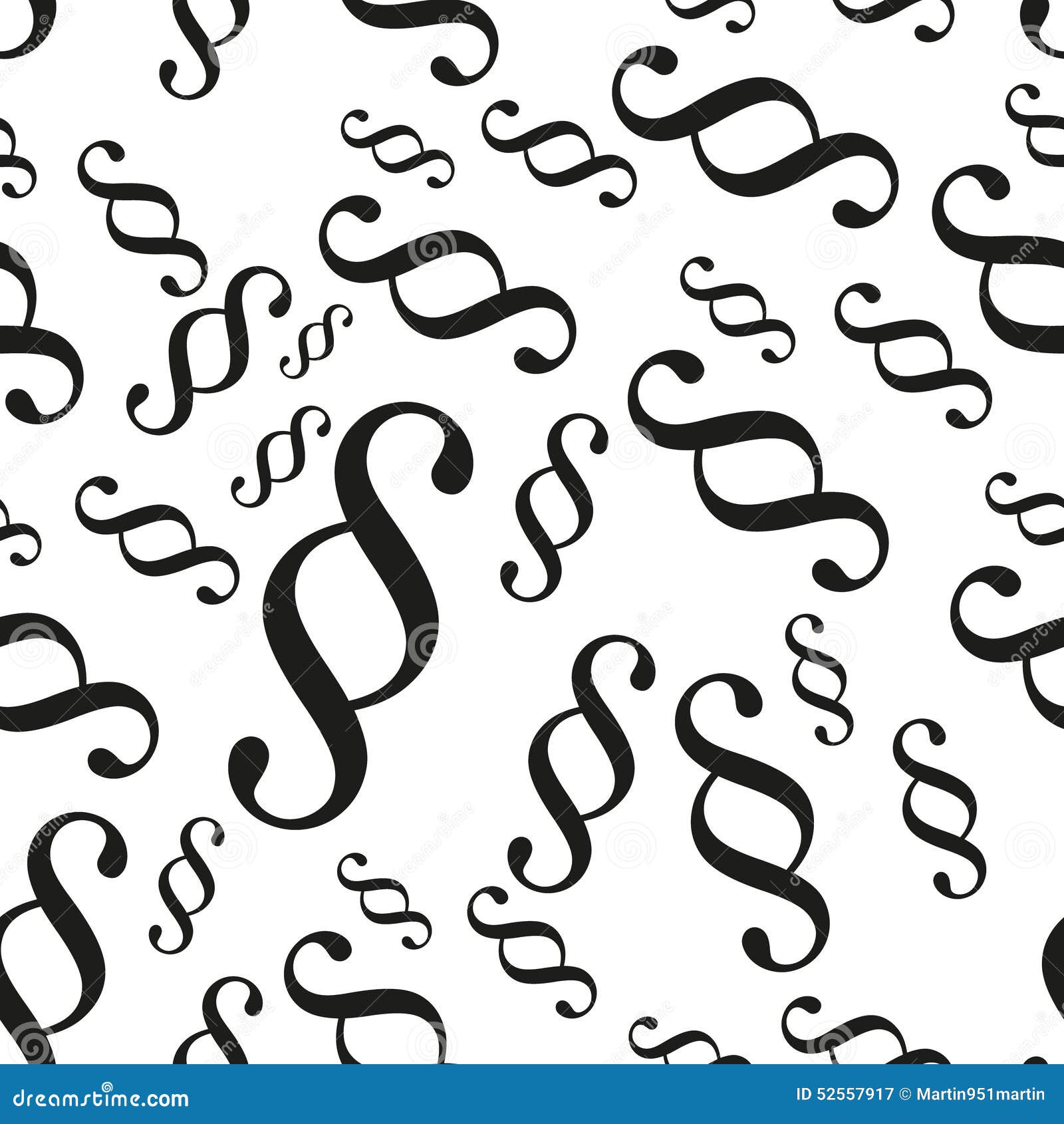 Paragraph Black Symbols Seamless Vector Pattern Stock Vector ...