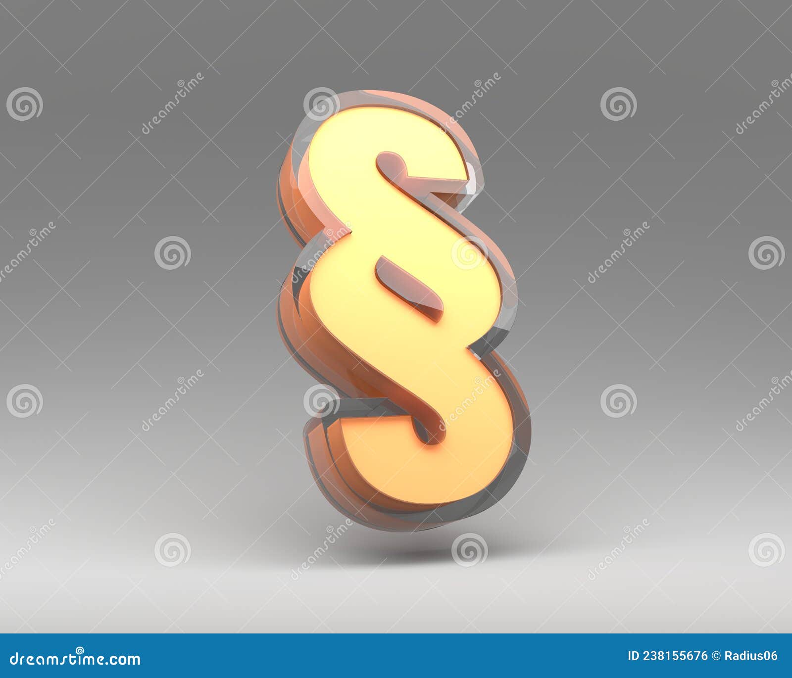 Paragraph Concept. Section Sign with Glass Outline. 3D Render Stock ...