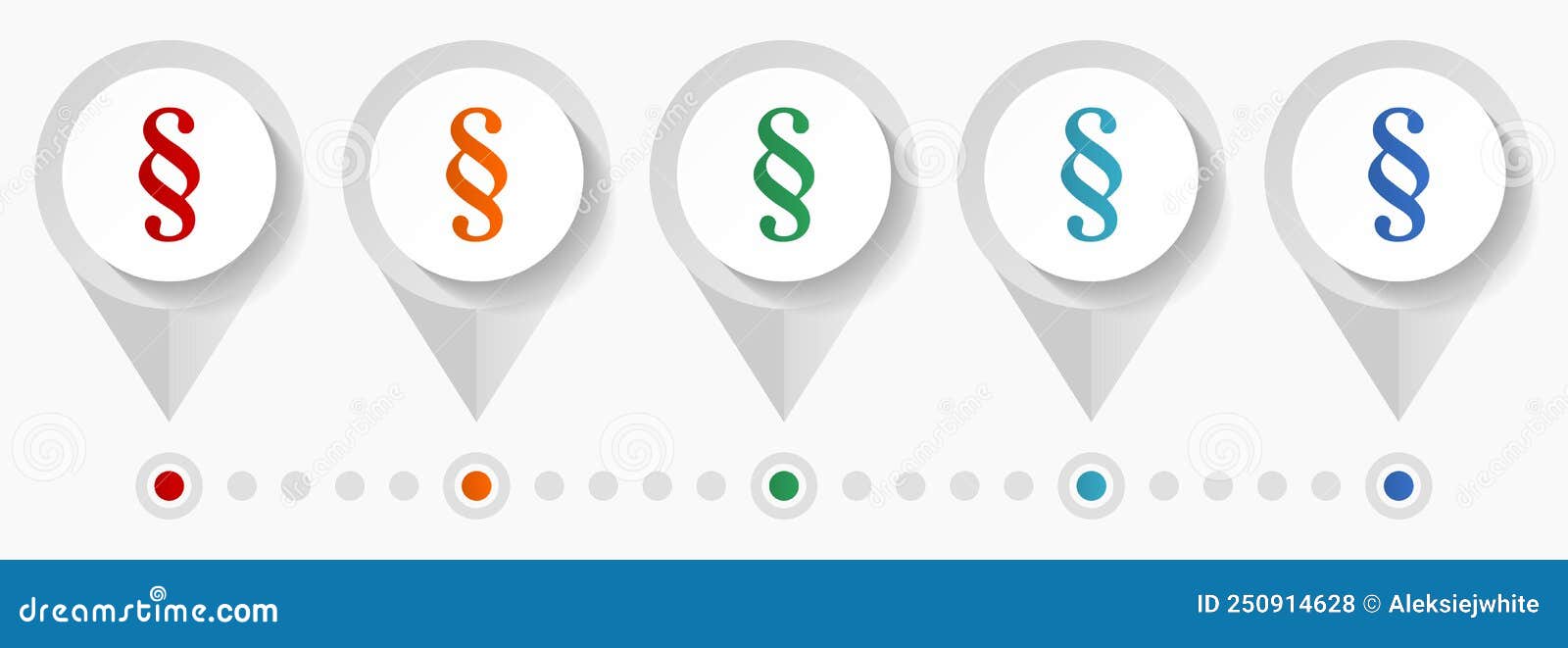 Paragraph Colorful Paper Symbols In The Corner On A Grey Background ...