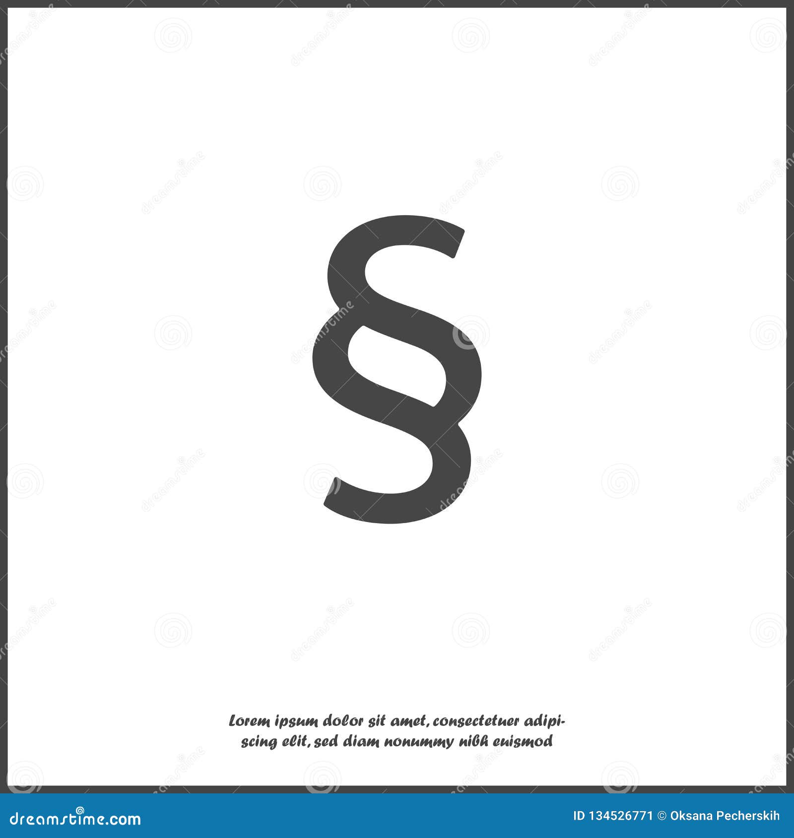Paragraph Icon on White Isolated Background. Layers Grouped for Easy ...