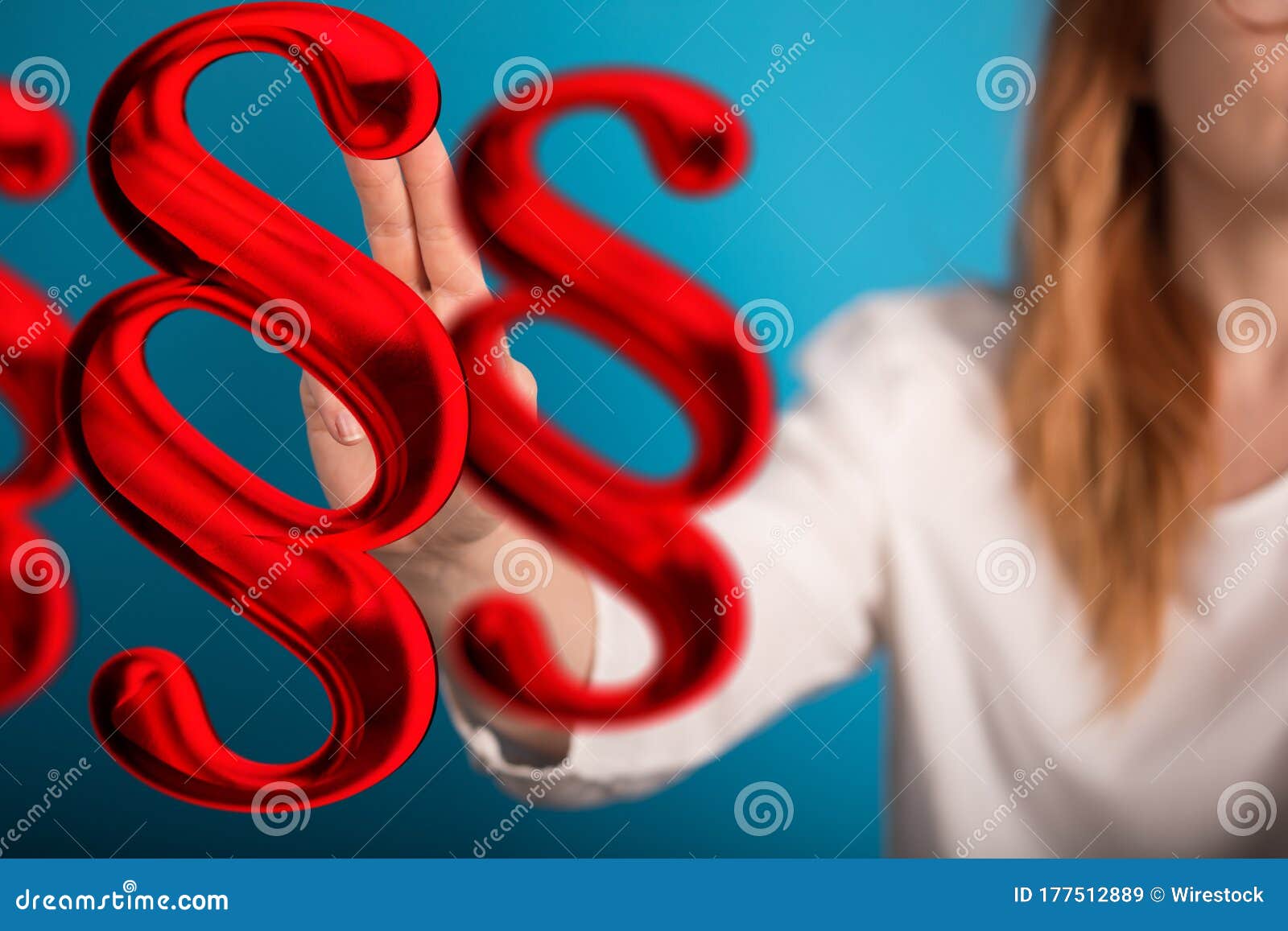 A Paragraph Law Sign Digital in Hand Stock Image - Image of liberty ...