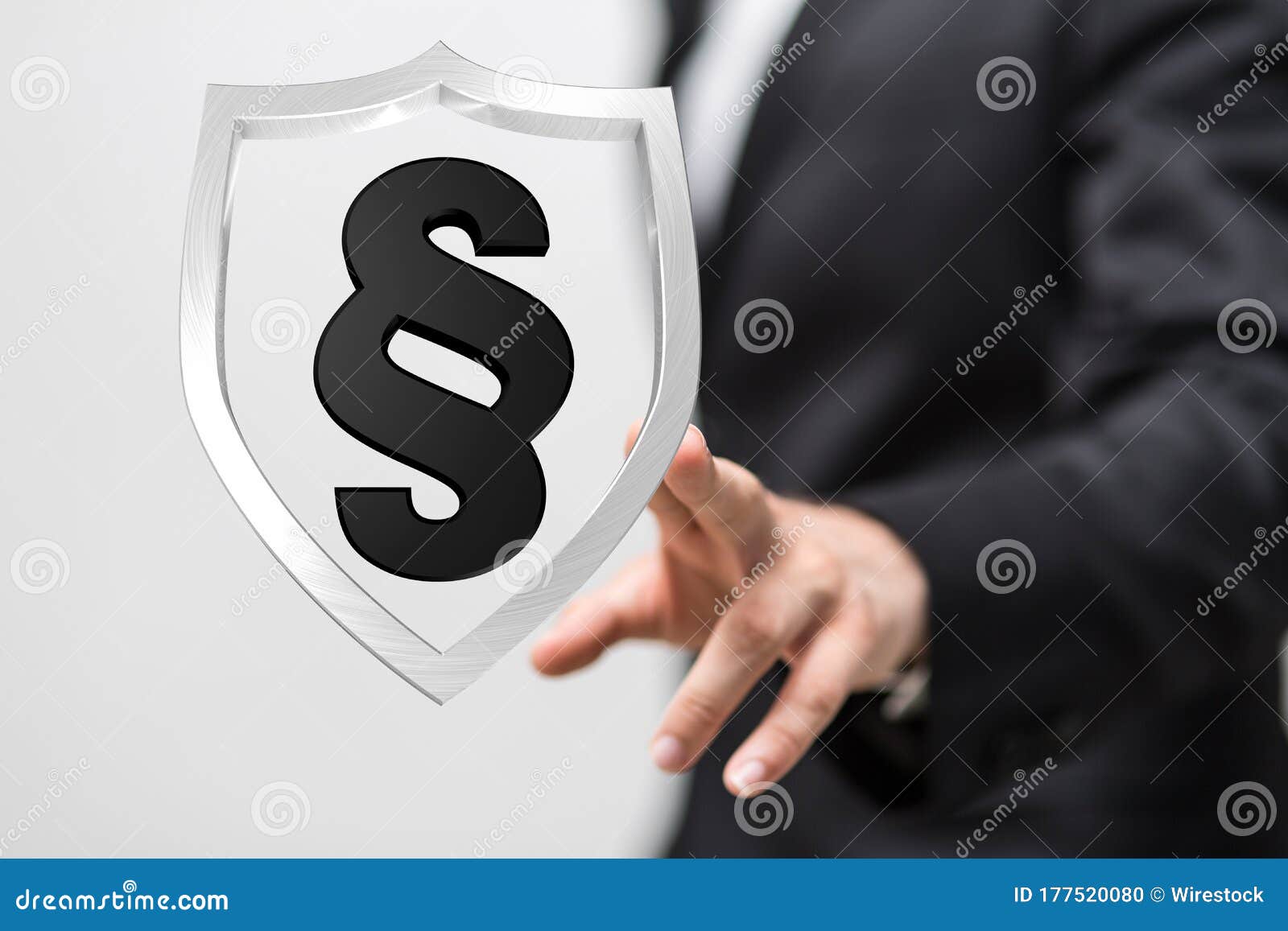 A Paragraph Law Sign Digital in Hand Stock Photo - Image of decision ...