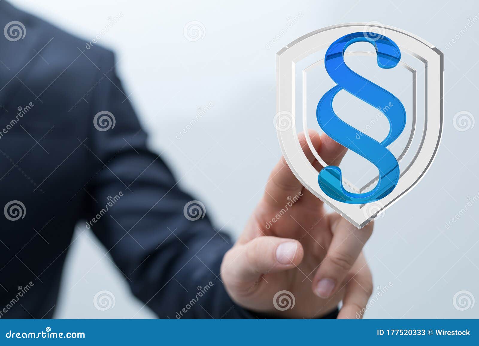 A Paragraph Law Sign Digital in Hand Stock Image - Image of authority ...