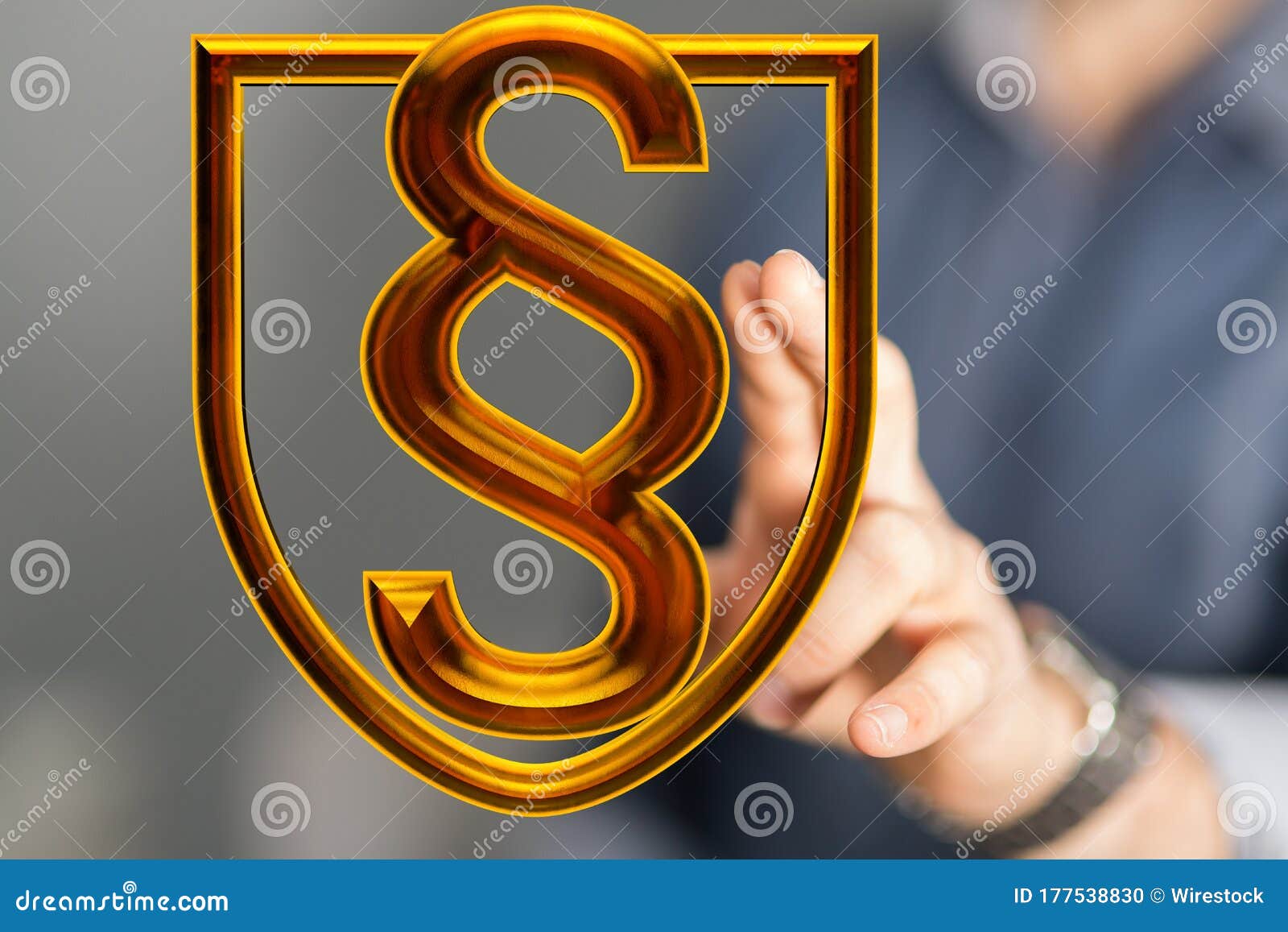 A Paragraph Law Sign Digital in Hand Stock Photo - Image of geometric ...