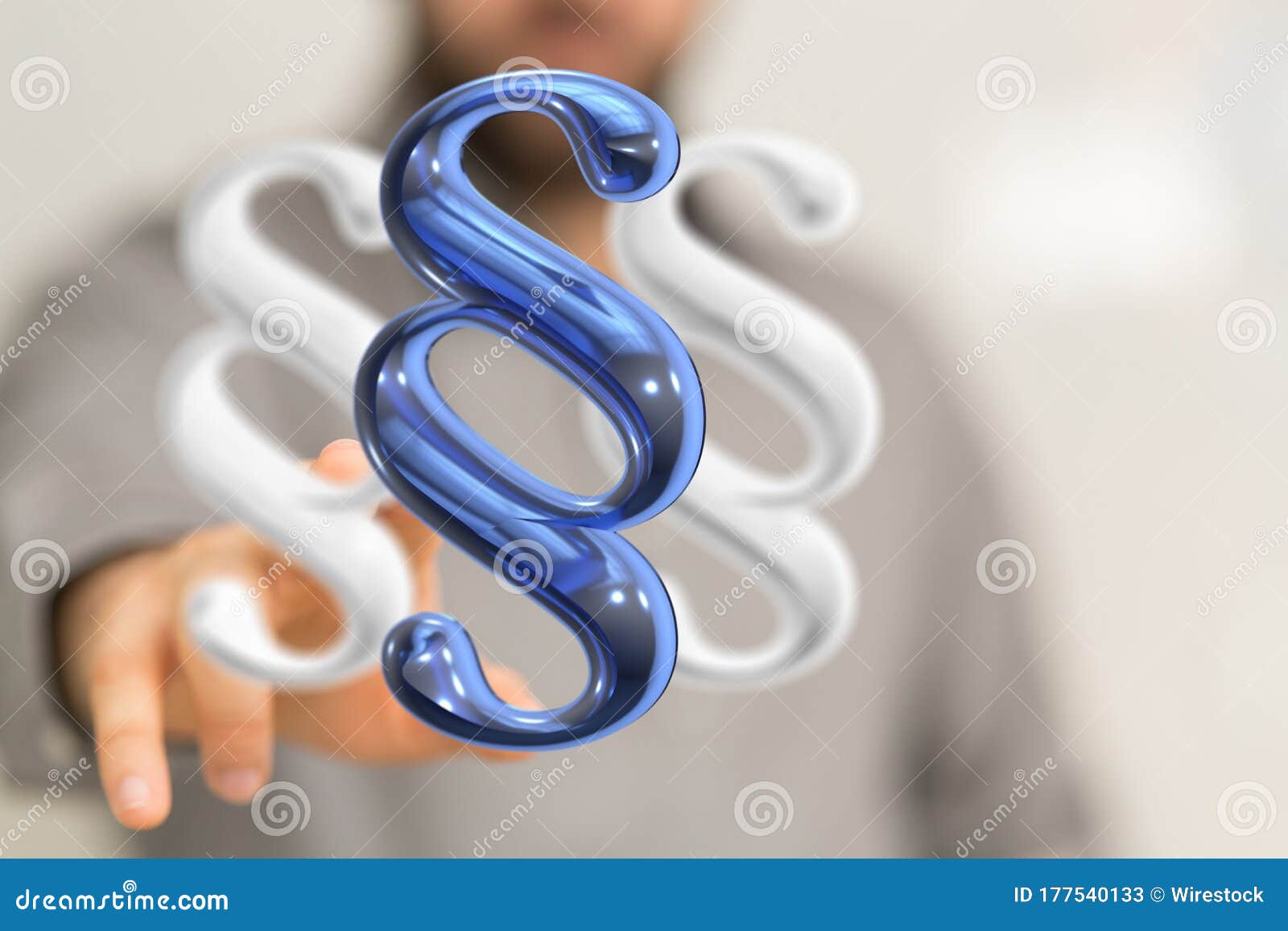 A Paragraph Law Sign Digital in Hand Stock Image - Image of trial ...