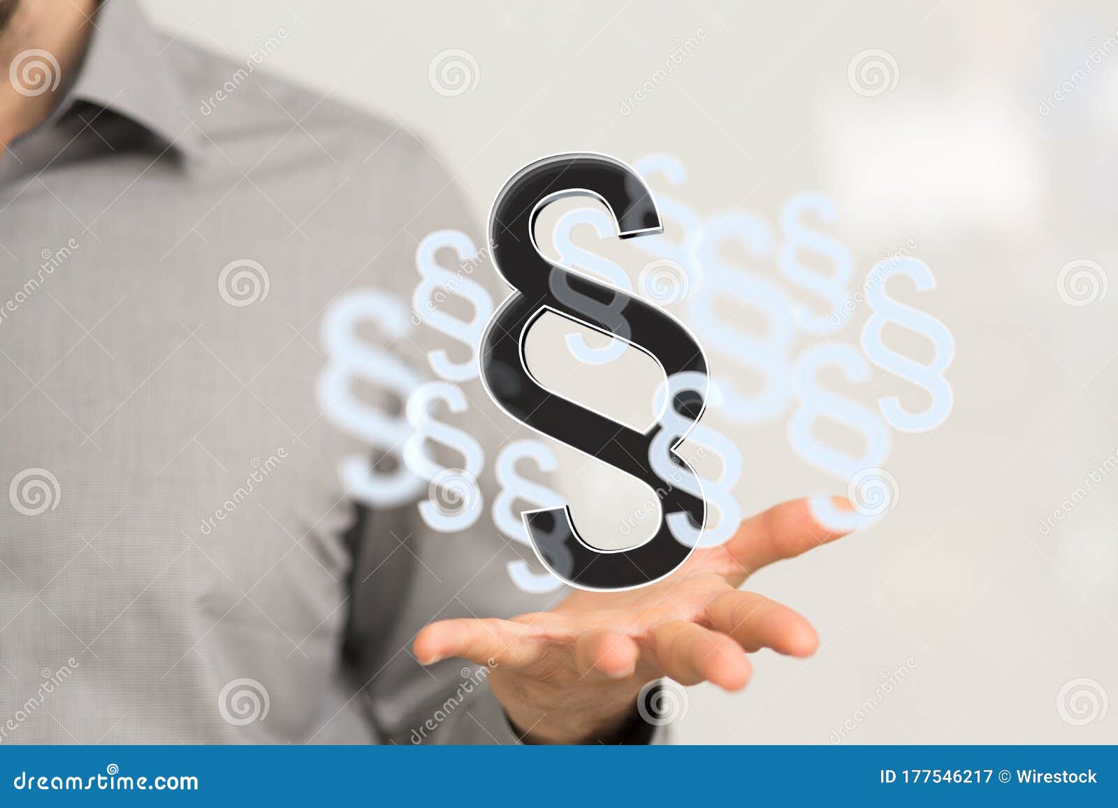 A Paragraph Law Sign Digital in Hand Stock Image - Image of defend ...