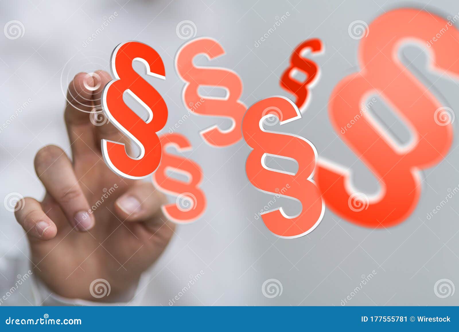 A Paragraph Law Sign Digital in Hand Stock Image - Image of blind ...
