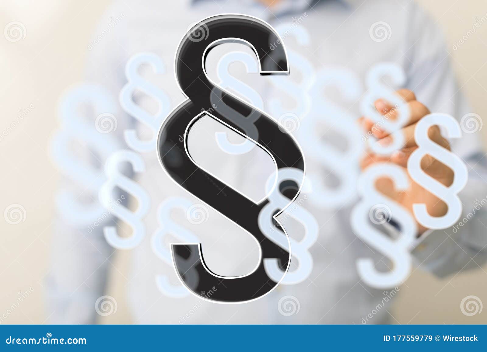 A Paragraph Law Sign Digital in Hand Stock Image - Image of liberty ...