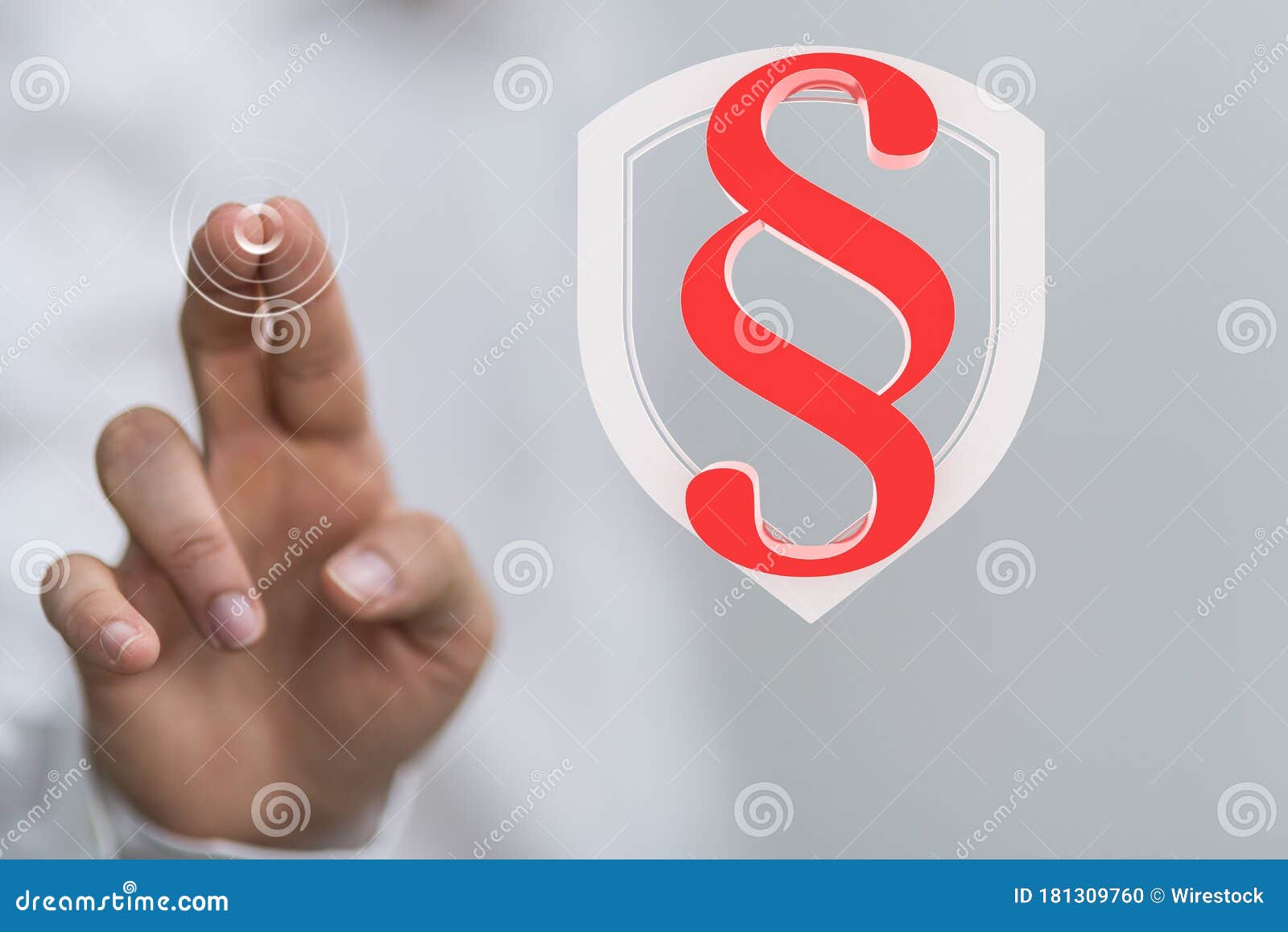 A Paragraph Law Sign Digital in Hand Stock Photo - Image of office ...