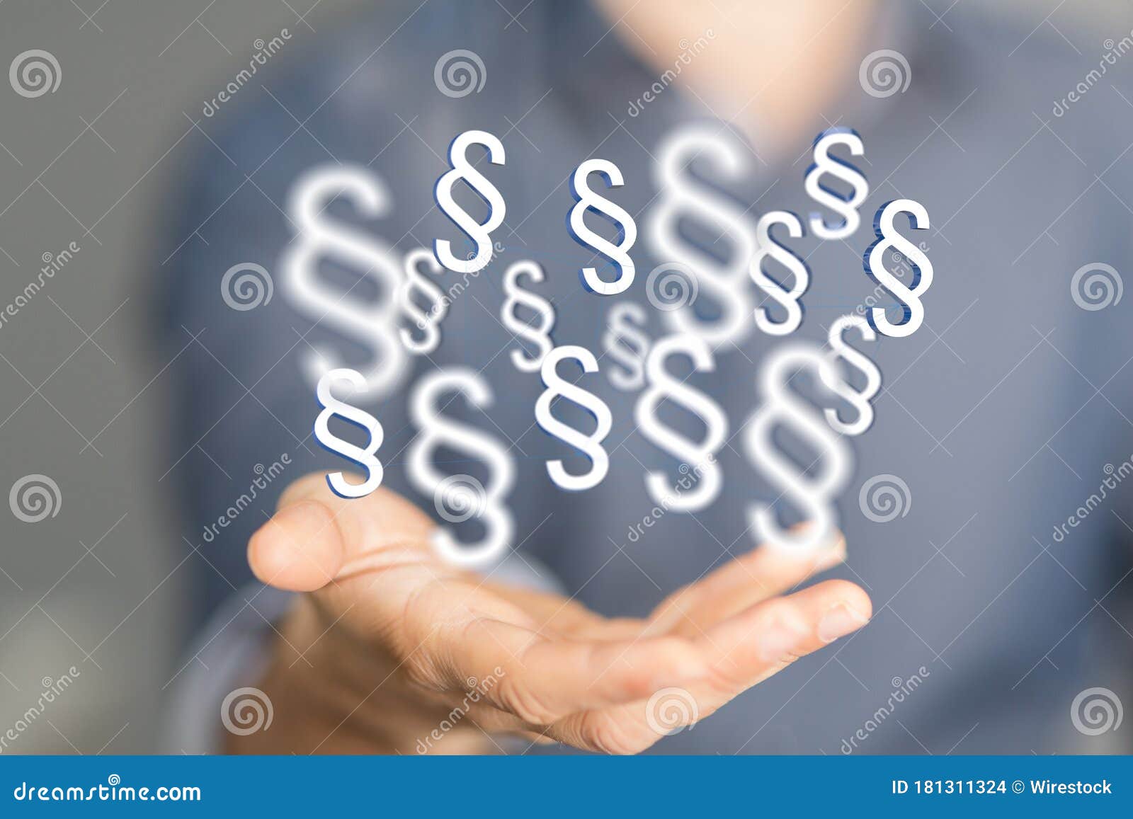 A Paragraph Law Sign Digital in Hand Stock Photo - Image of floor ...