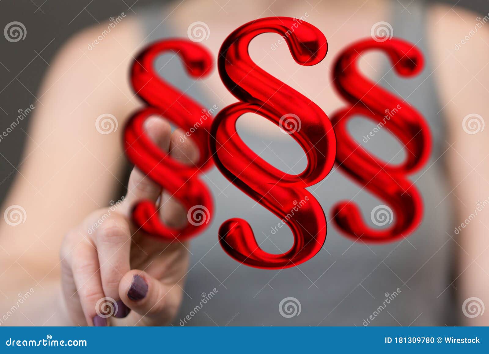 A Paragraph Law Sign Digital in Hand 3D Stock Photo - Image of business ...