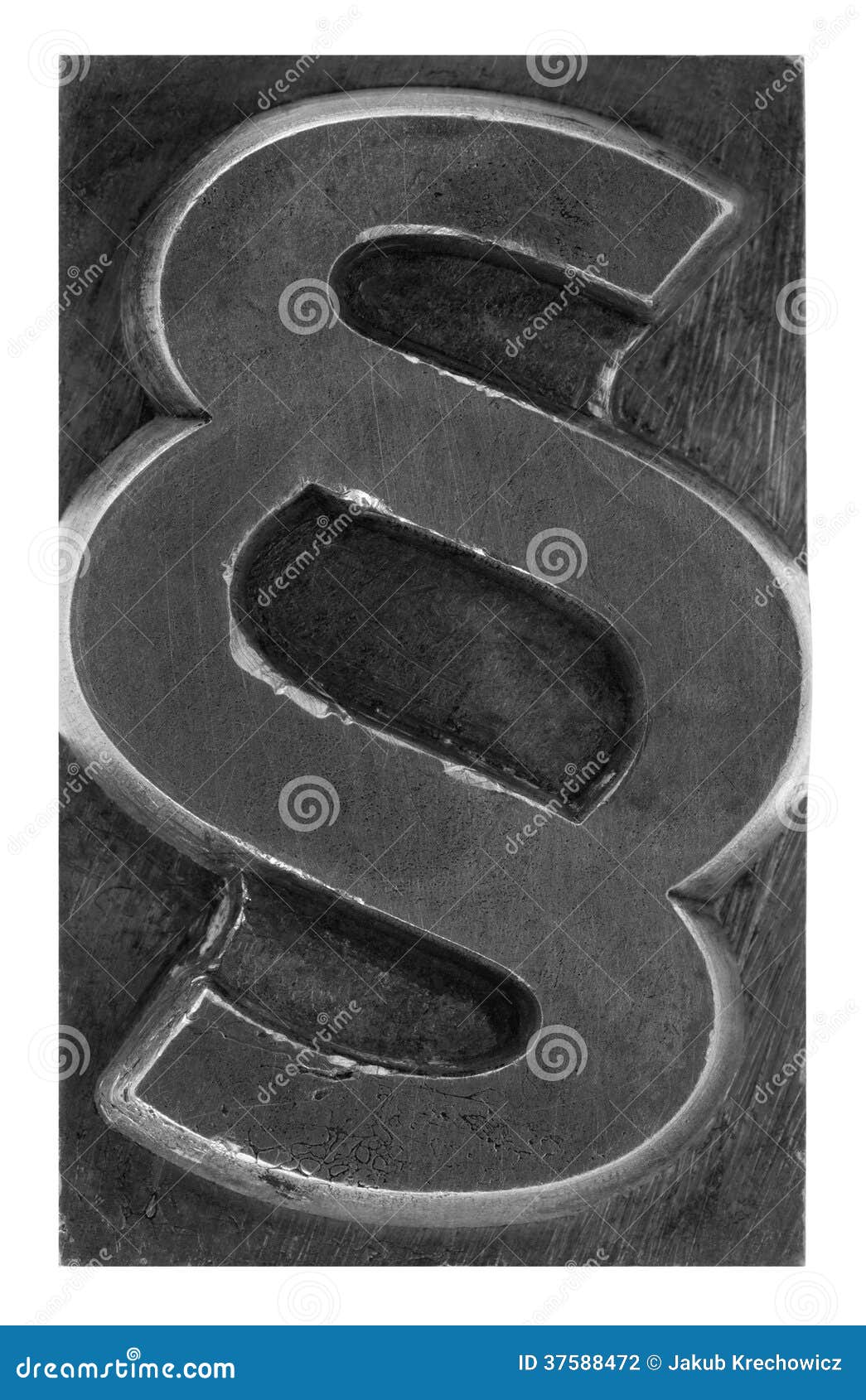 Paragraph Metal Printing Block Stock Photo - Image of legislation ...