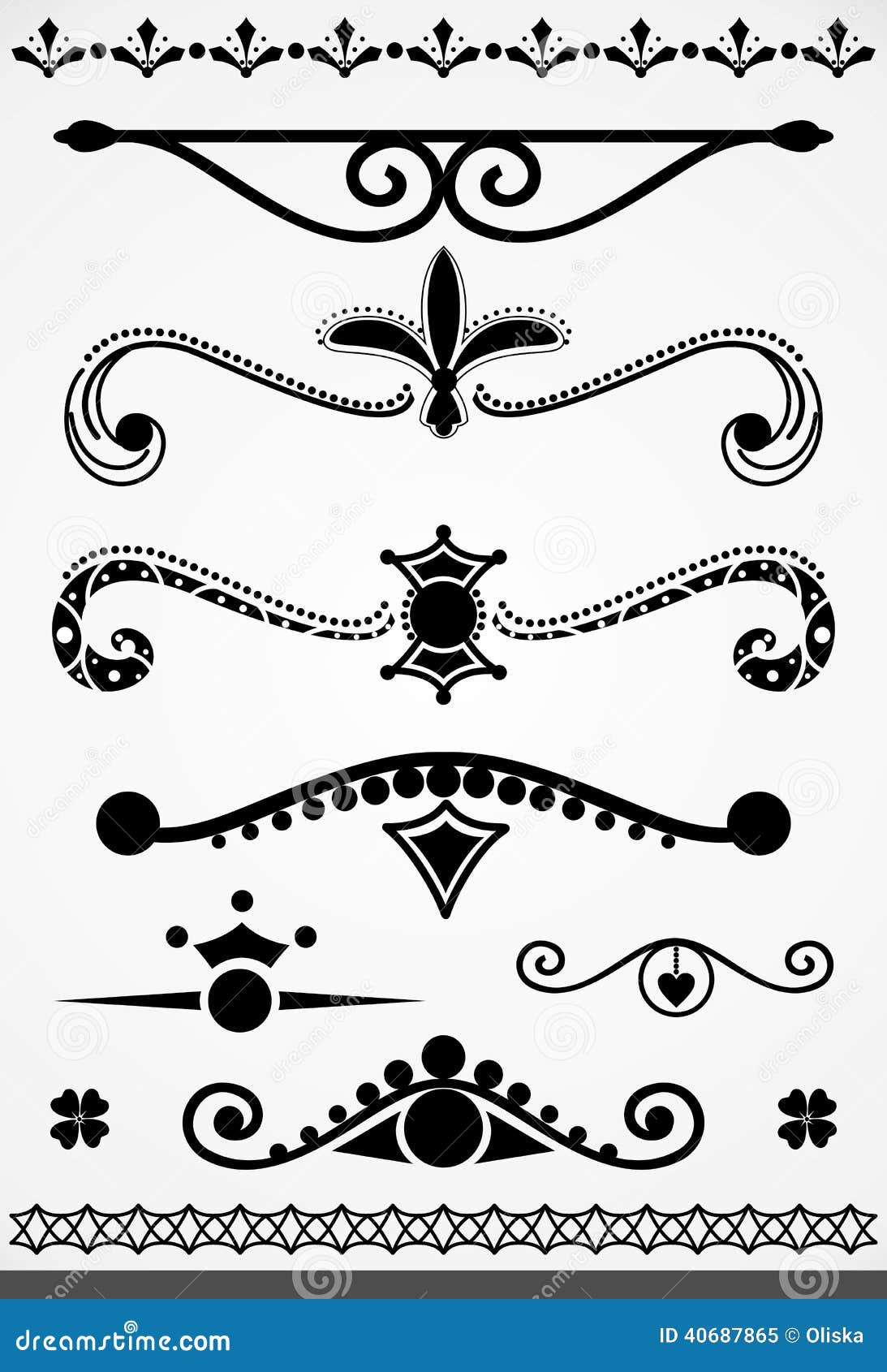 Paragraph, Page and Text Dividers Stock Vector - Illustration of ...