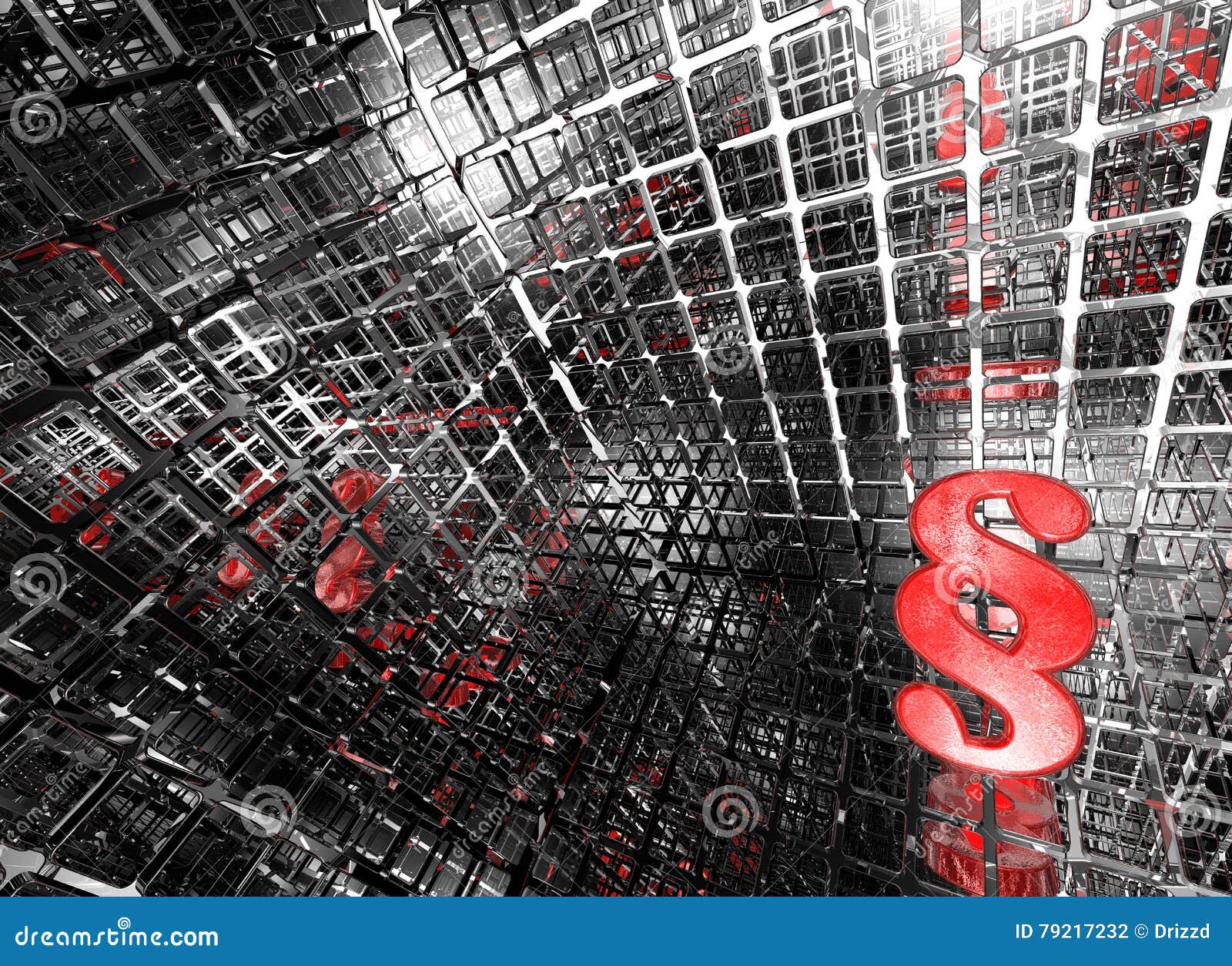 Paragraph Symbol in Abstract Space Stock Illustration - Illustration of ...