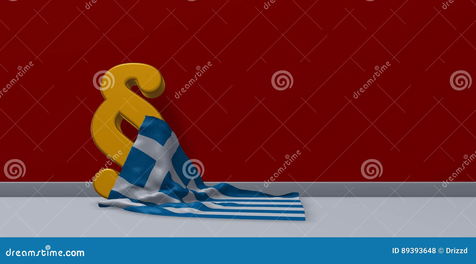 Paragraph Symbol and Greek Flag Stock Illustration - Illustration of ...