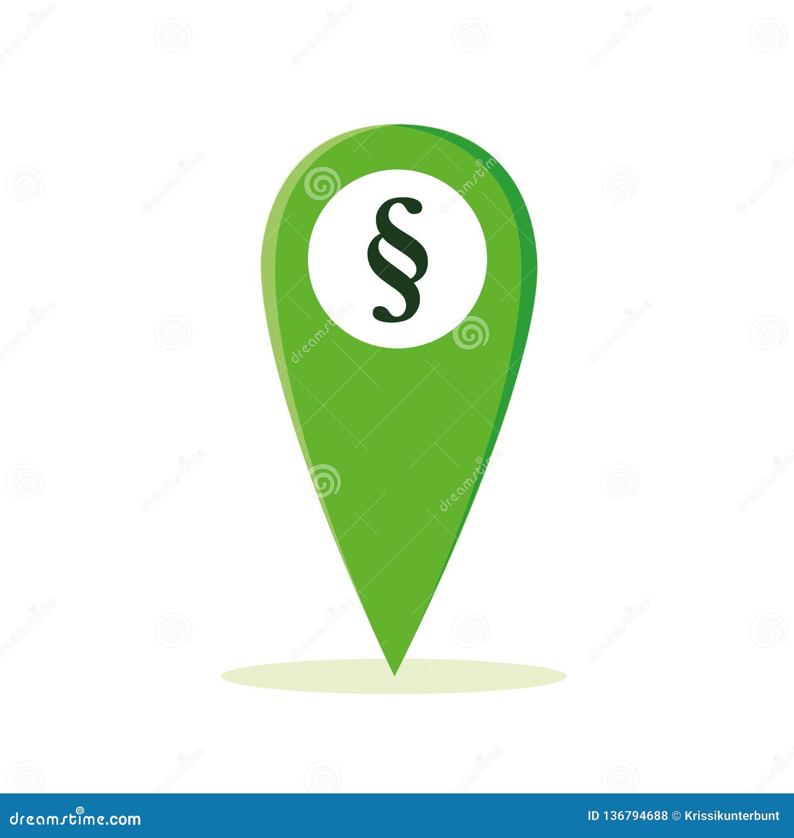 Paragraph Symbol on Green Map Pointer Stock Vector - Illustration of ...