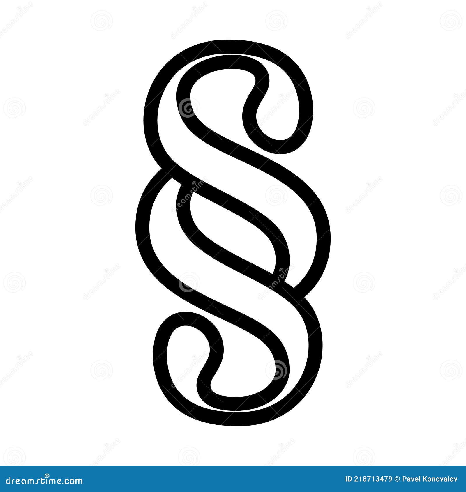Paragraph Symbol Icon stock vector. Illustration of lineart - 218713479