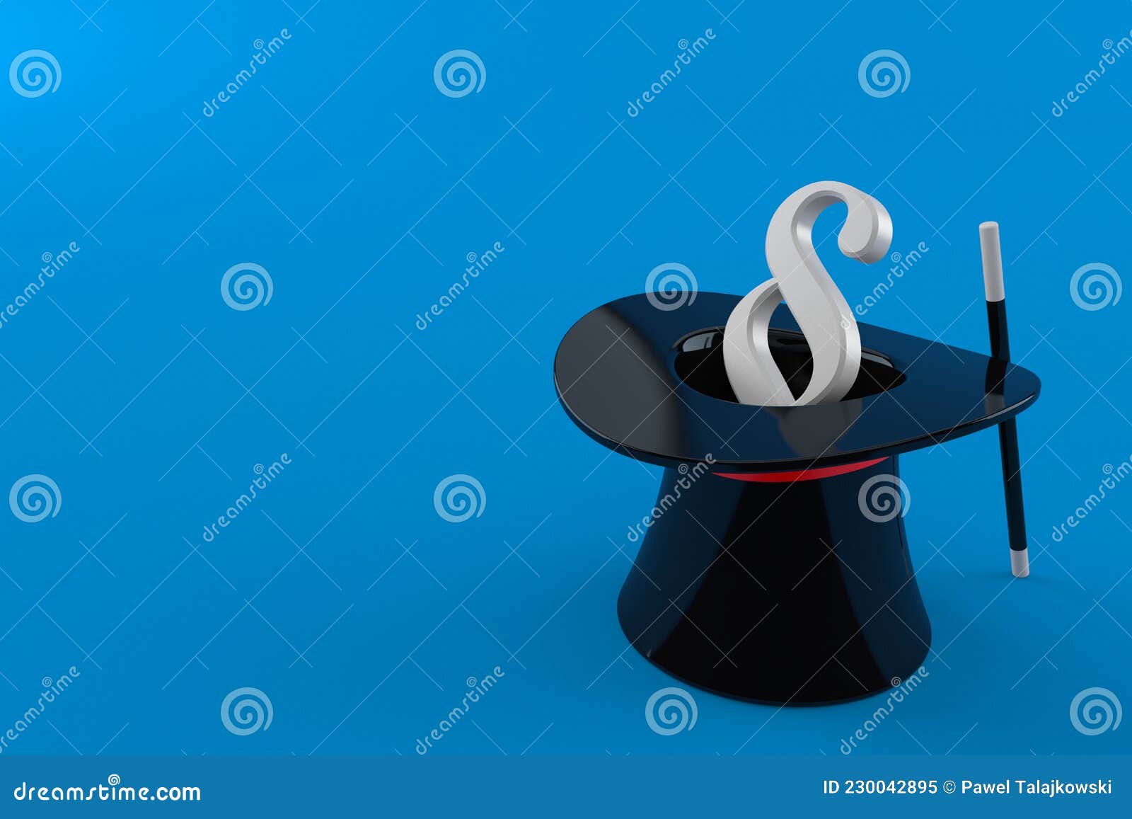 Paragraph Symbol Inside Magic Hat Stock Illustration - Illustration of ...
