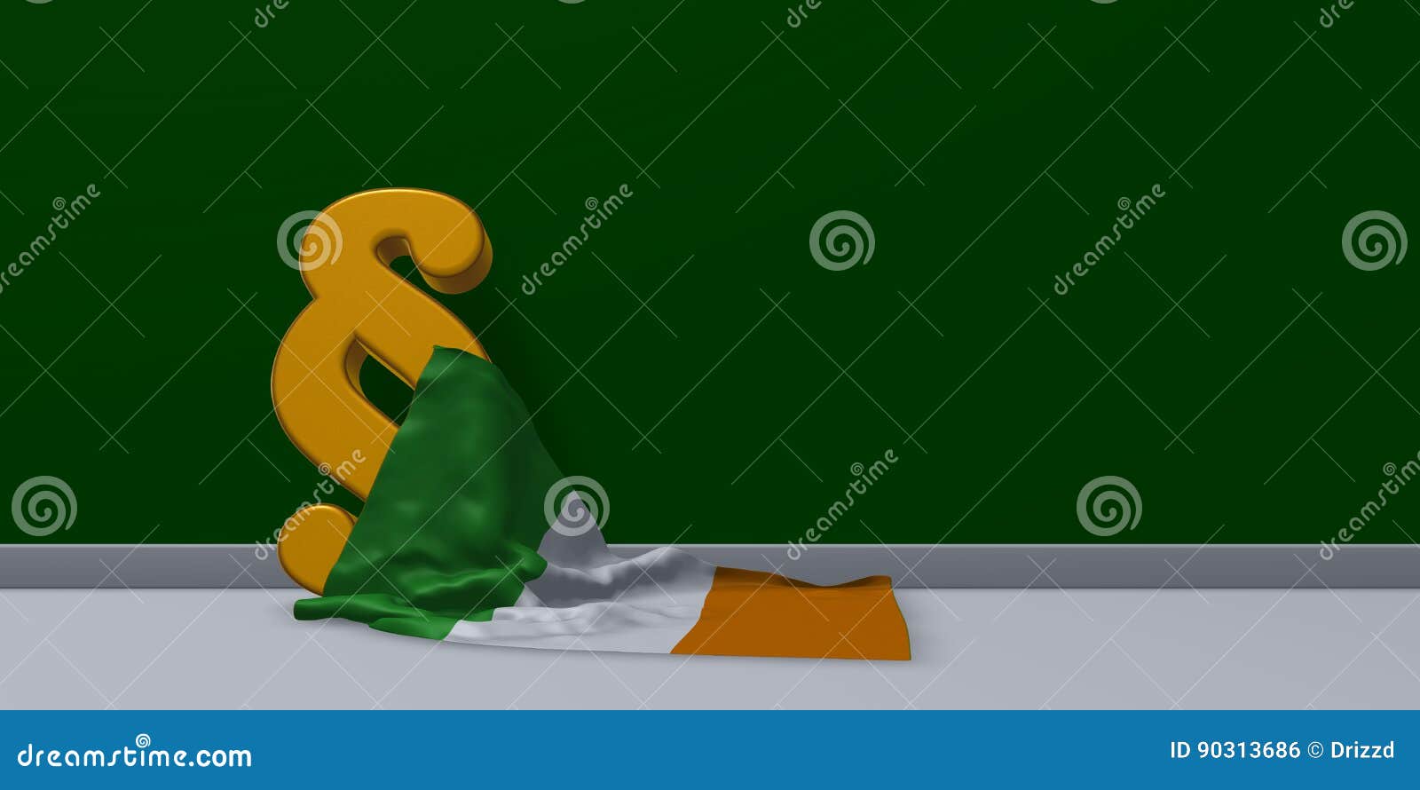 Paragraph Symbol and Irish Flag Stock Illustration - Illustration of ...