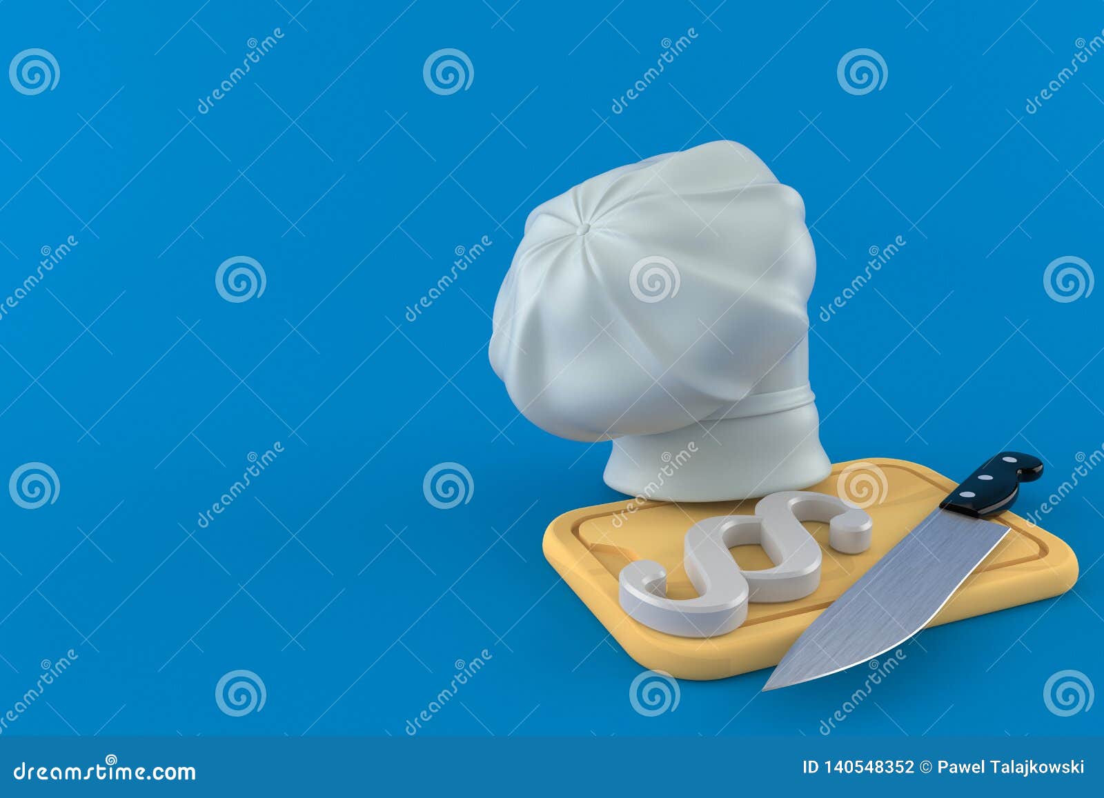 Paragraph Symbol with Kitchen Board and Chef`s Hat Stock Illustration ...